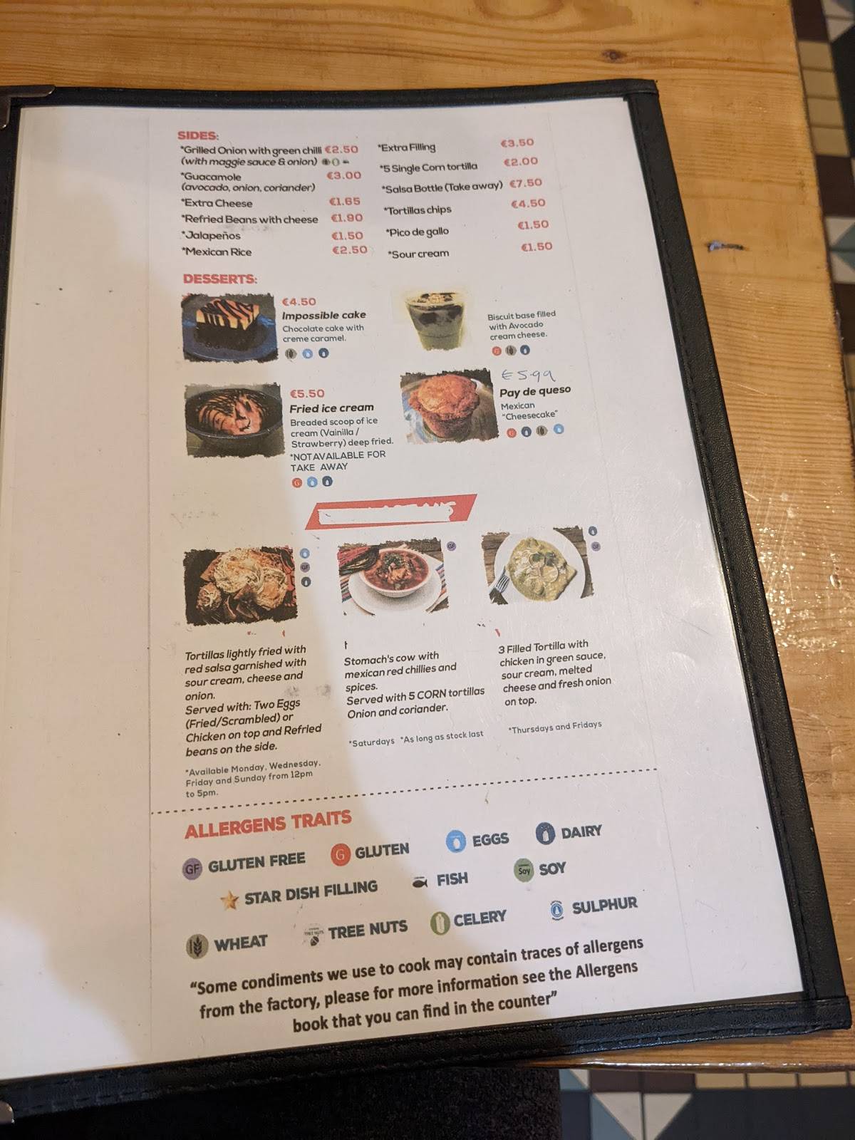 Menu at El Grito Mexican Taqueria Mountjoy Square restaurant, Dublin ...