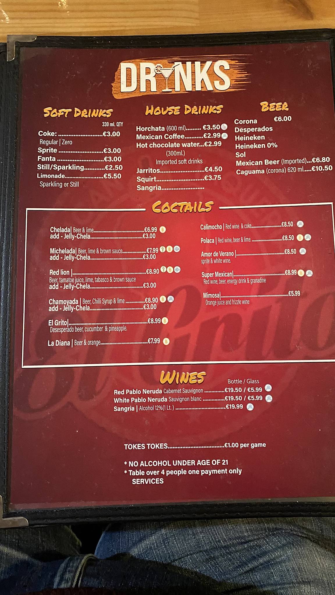 Menu at El Grito Mexican Taqueria Mountjoy Square restaurant, Dublin ...