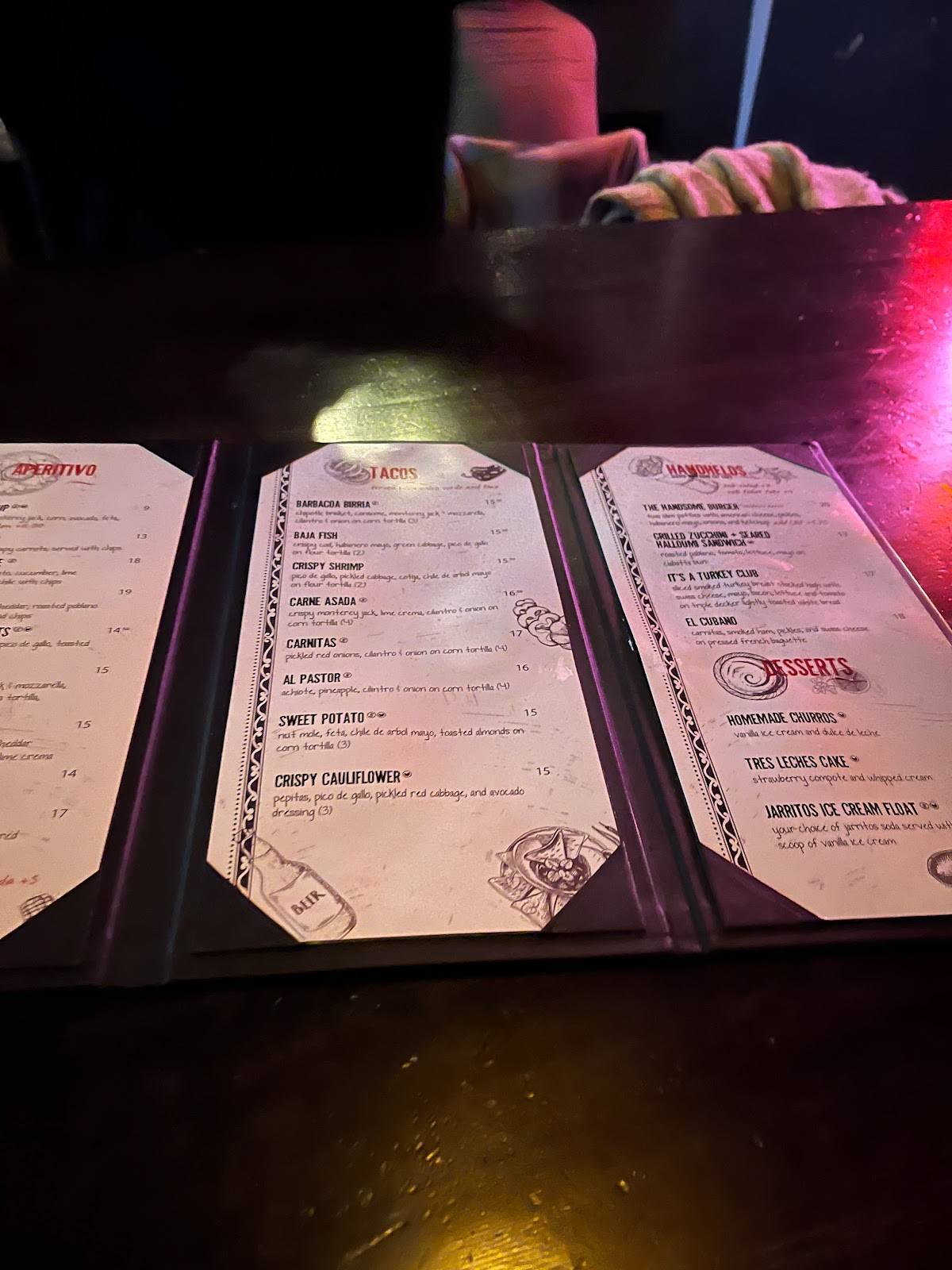 Menu at El Guapo Mexican Restaurant, Vancouver