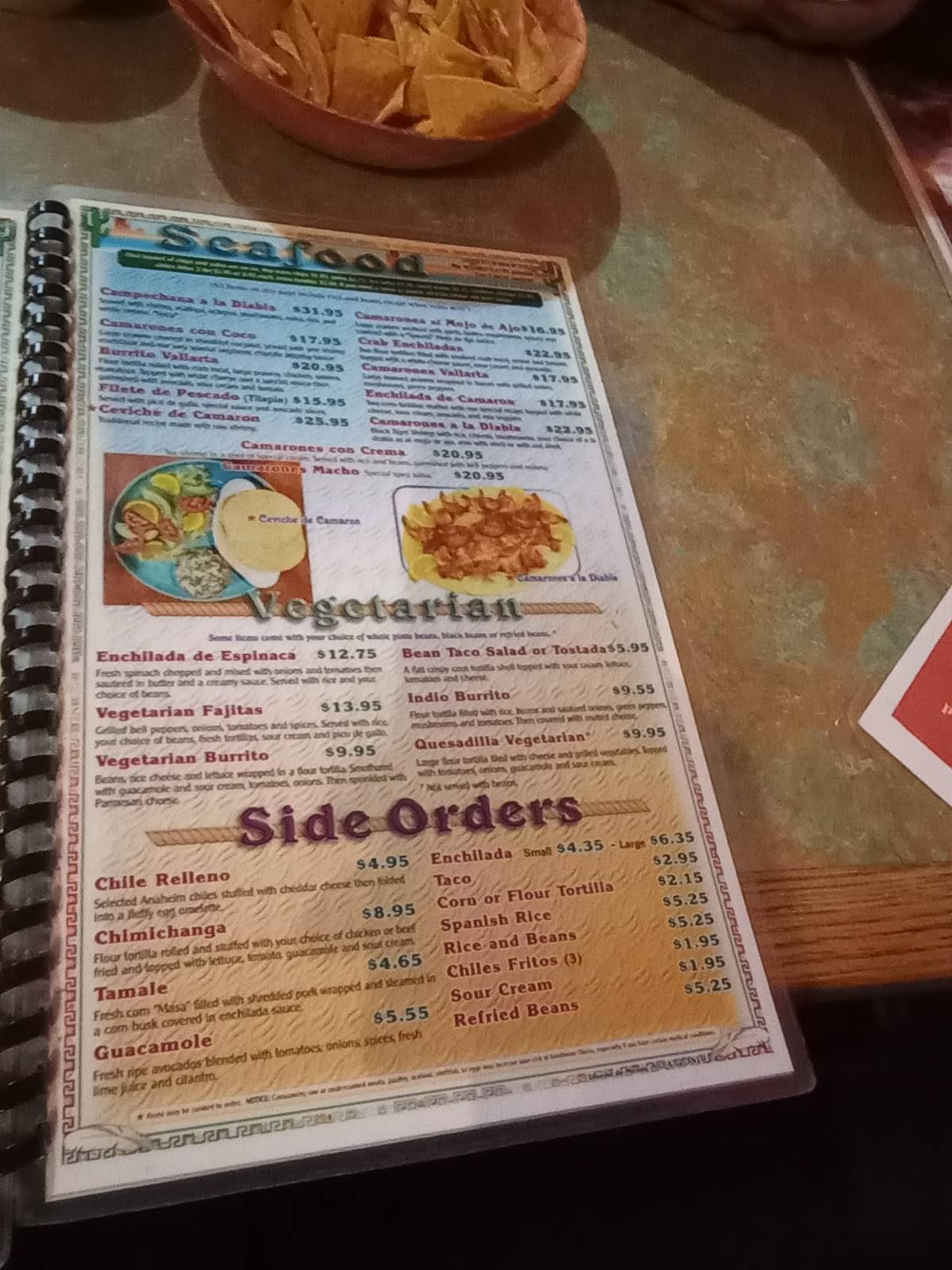 Menu at El Indio Mexican Restaurant, Portland, SE Stark St