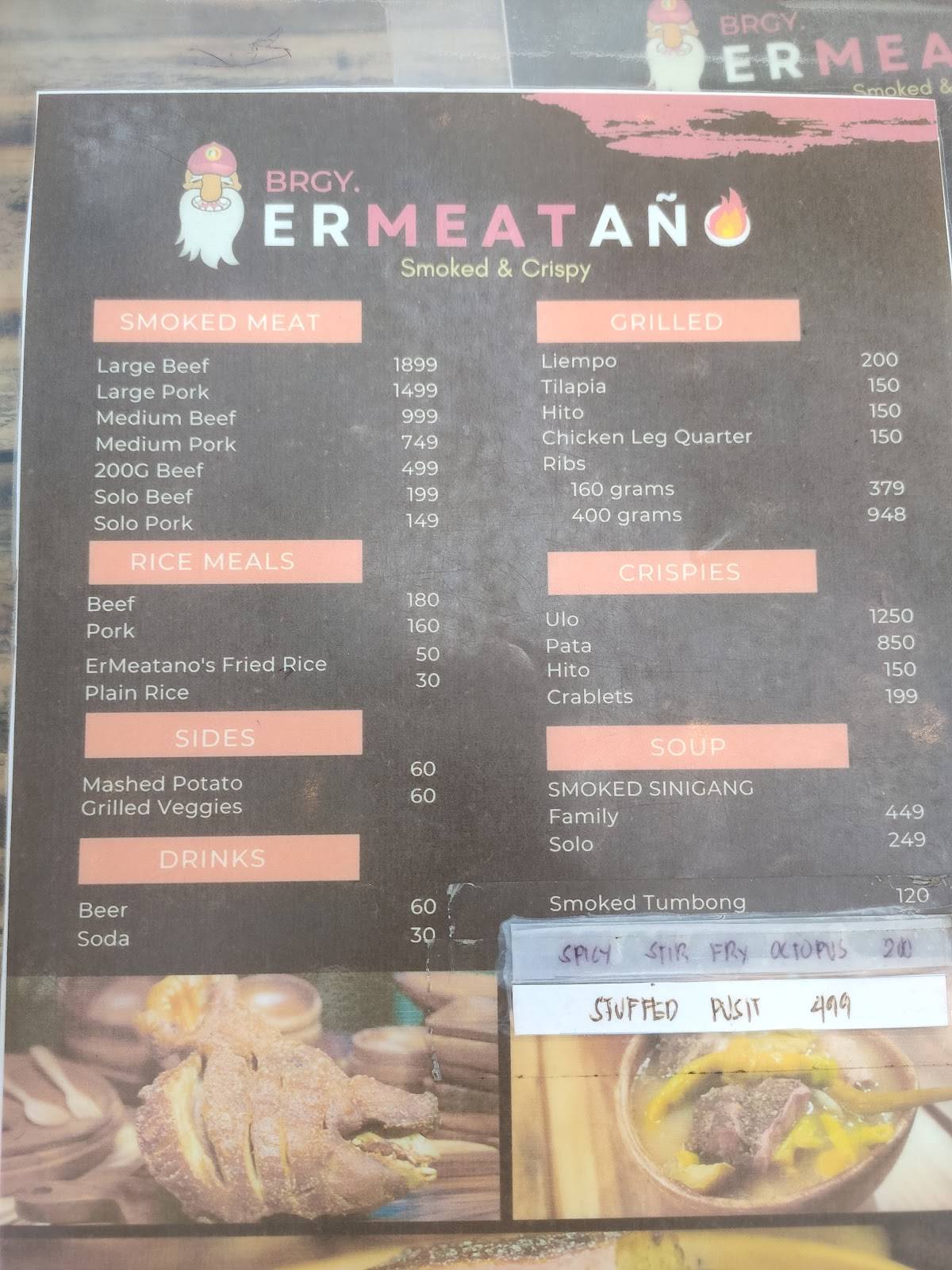 Menu at Ermeataño Antipolo restaurant, Antipolo