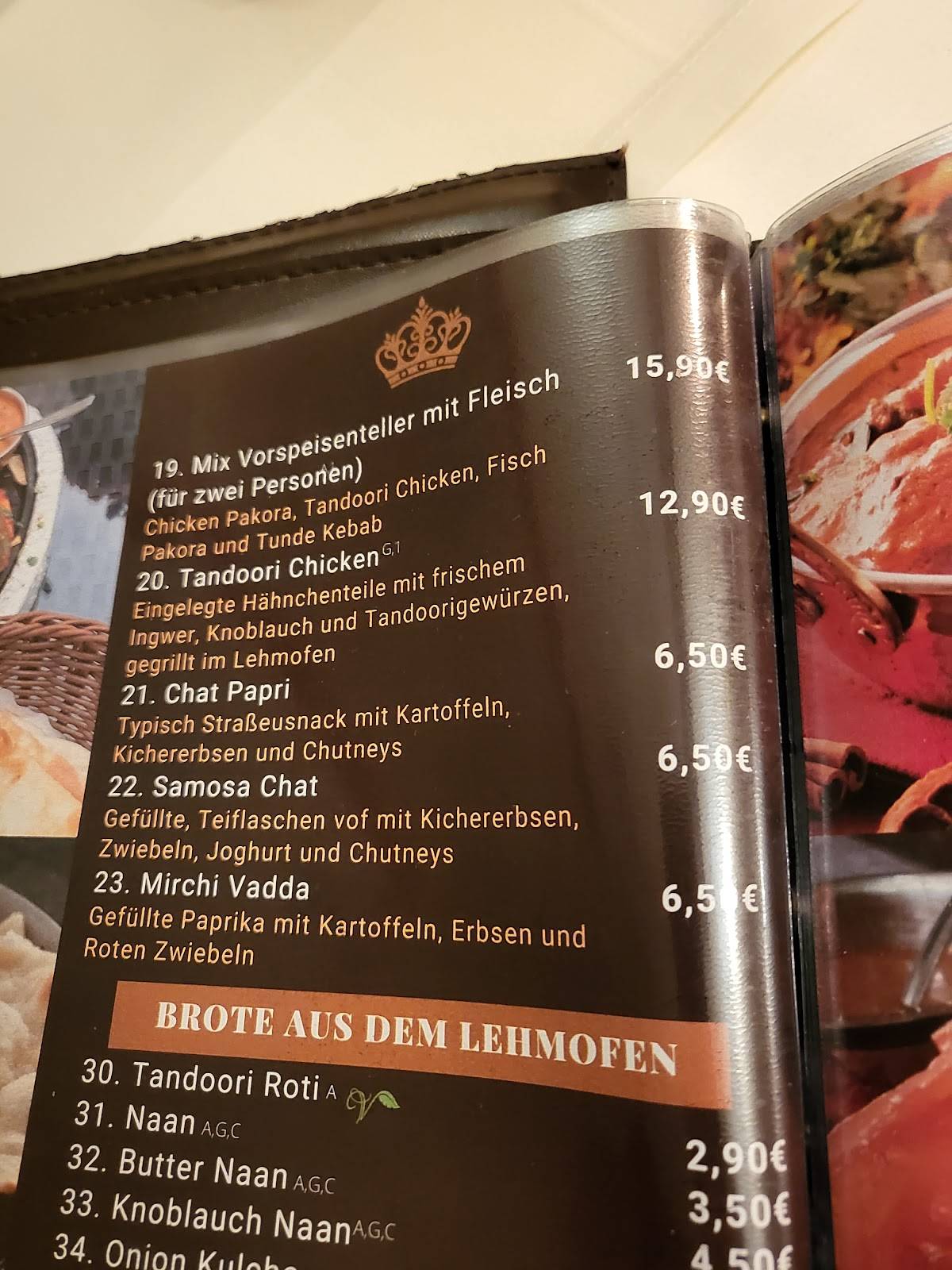 Speisekarte von Crown of India Eschborn restaurant, Eschborn