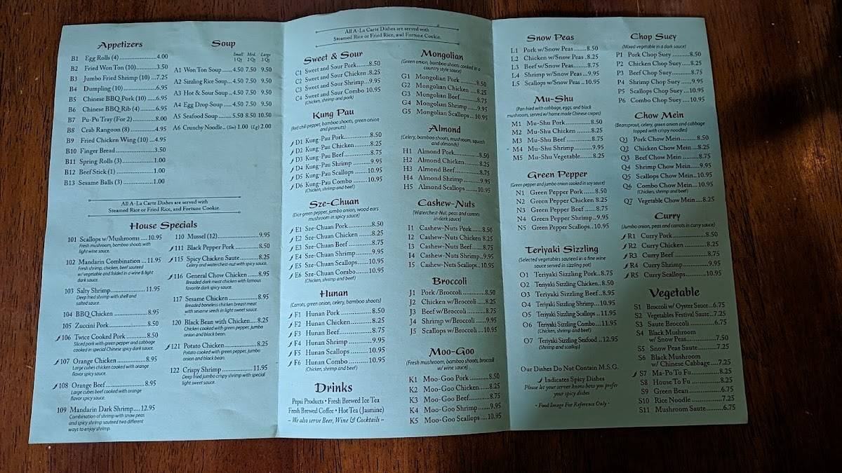 Menu at Arches Restaurant, Farmington