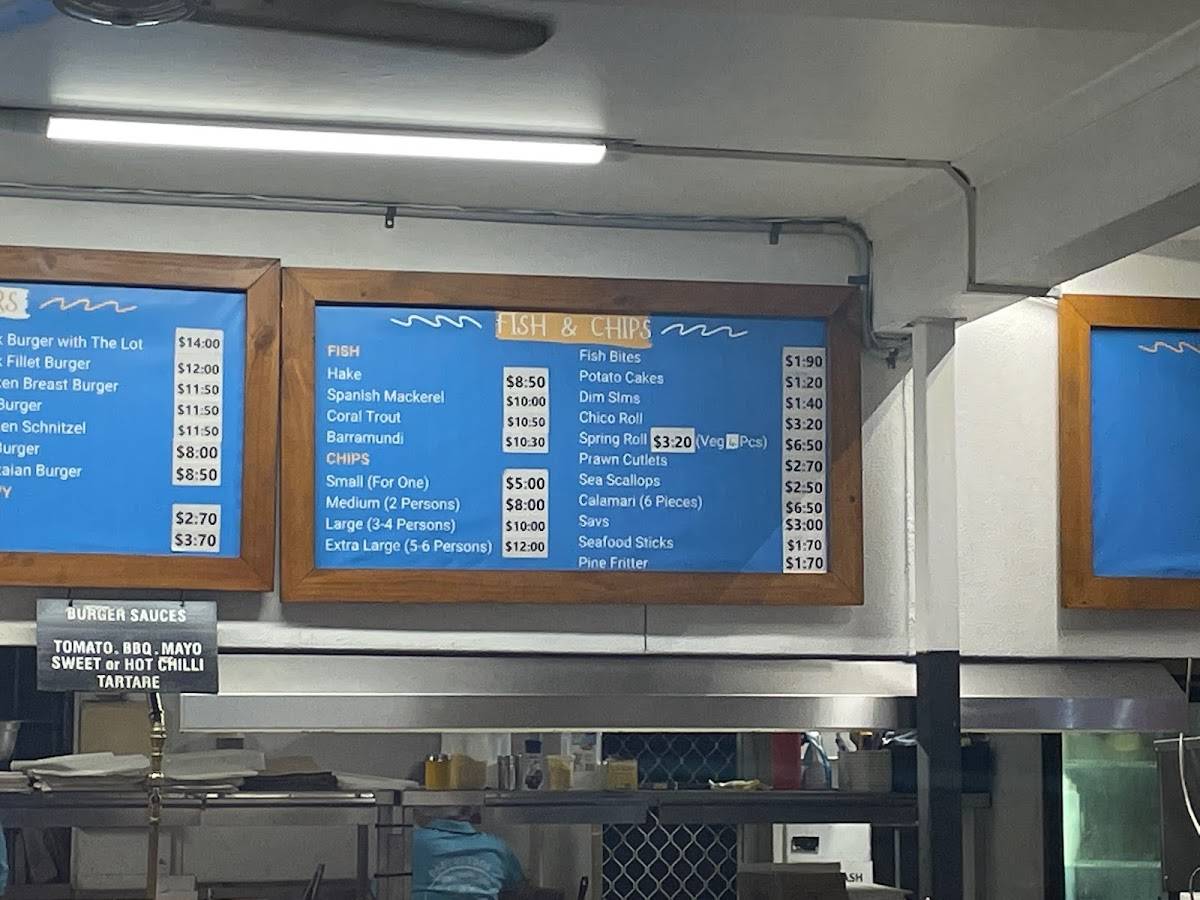 Menu at Captain Cooks Fish & Chips fast food, Cairns North
