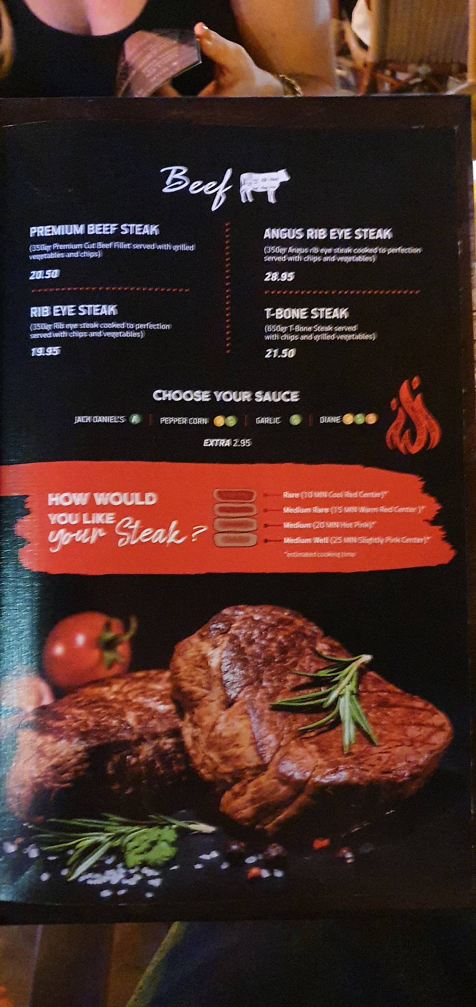 Menu at Fiesta Bar & Grill, Paphos