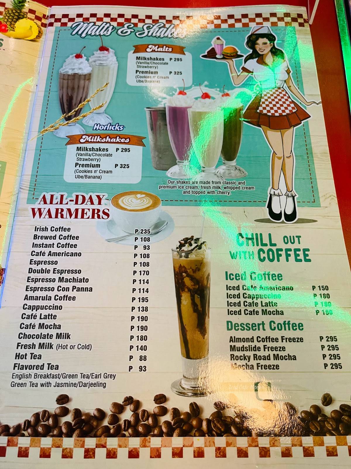 Menu at Filling Station Bar And Cafe, Makati, P Burgos