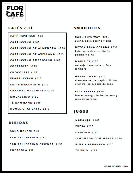 Carta de Flor de Café, Santo Domingo