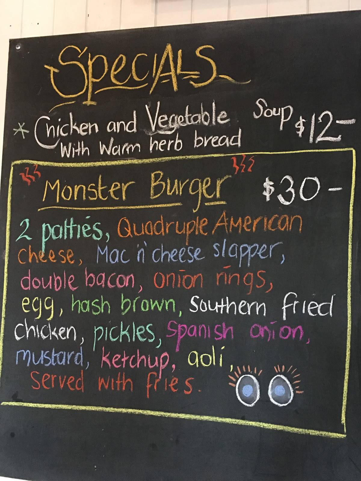 Menu at Humdinger pub & bar, Frankston