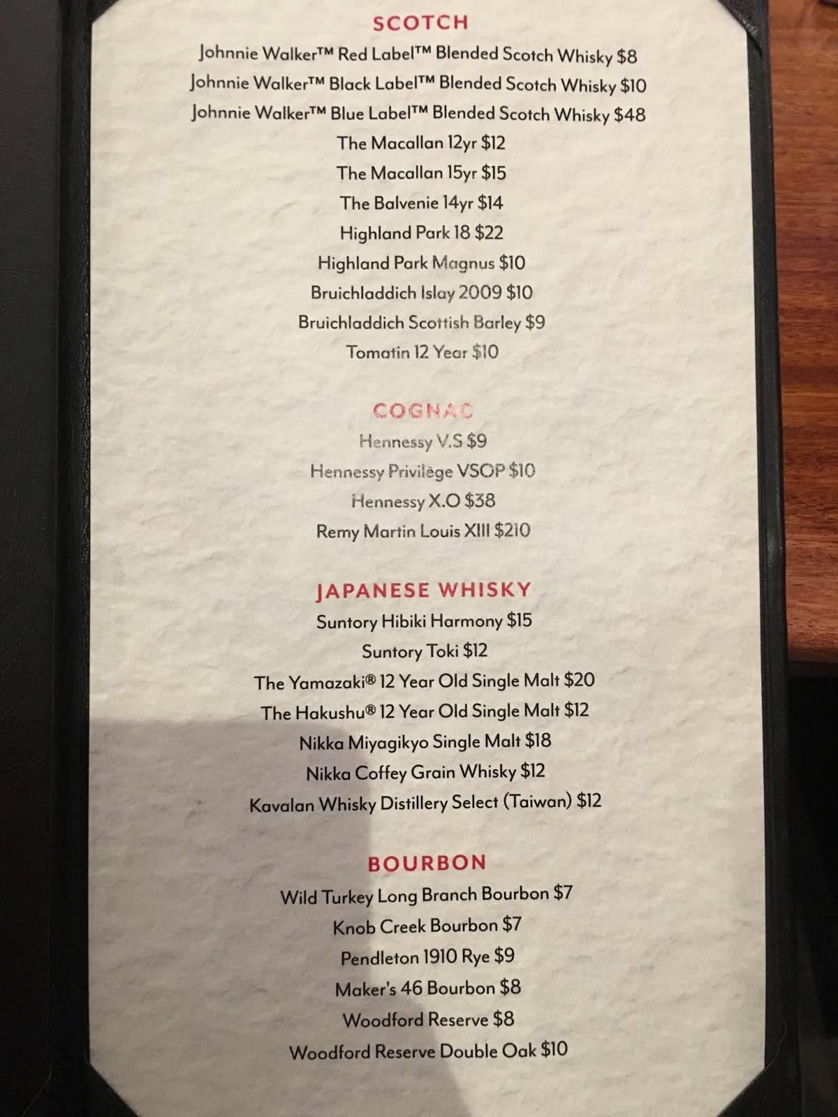 Menu at Fujiyama steakhouse, Liberty Lake