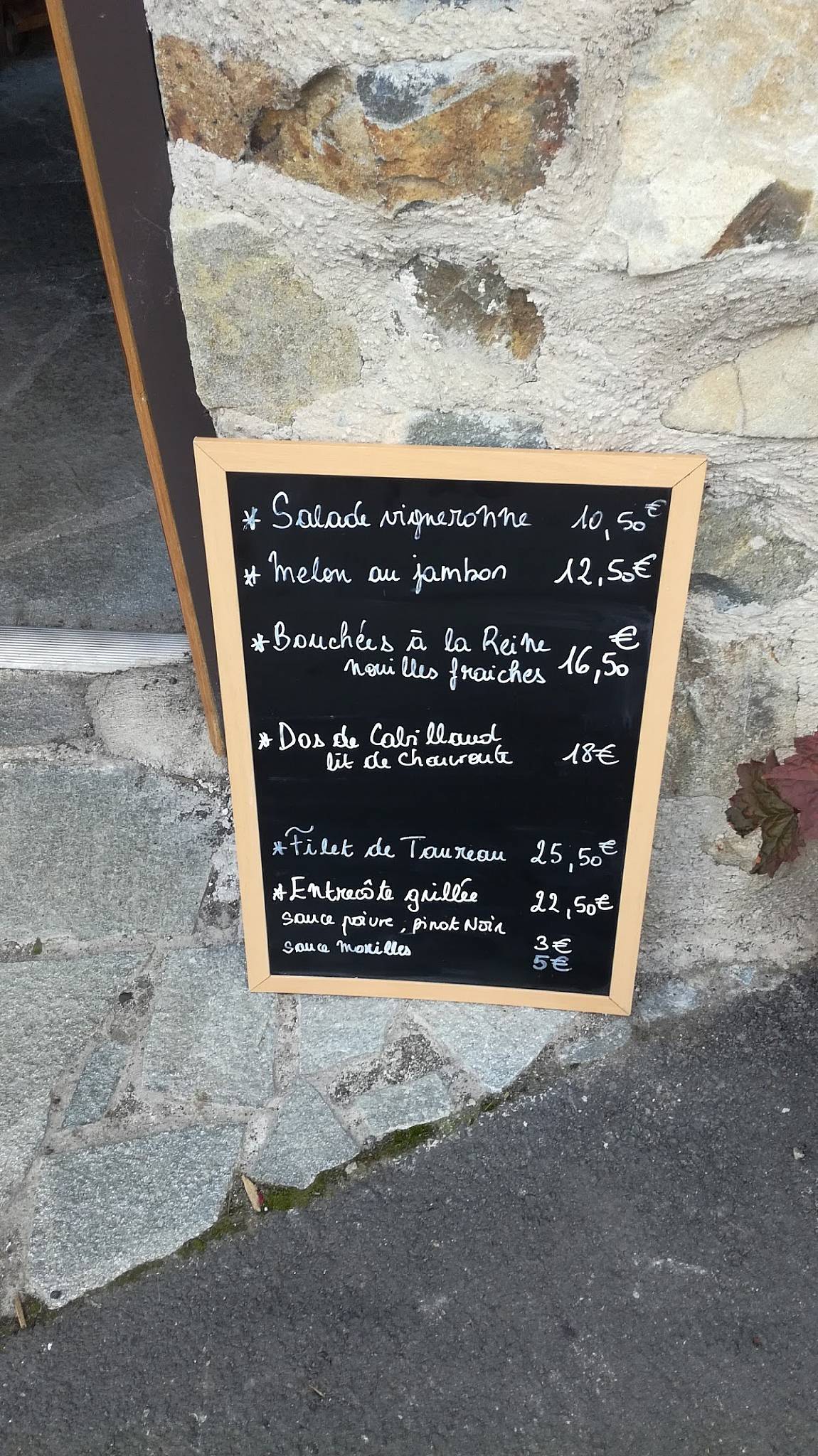 Menu at Ferme auberge du Markstein restaurant, Geishouse