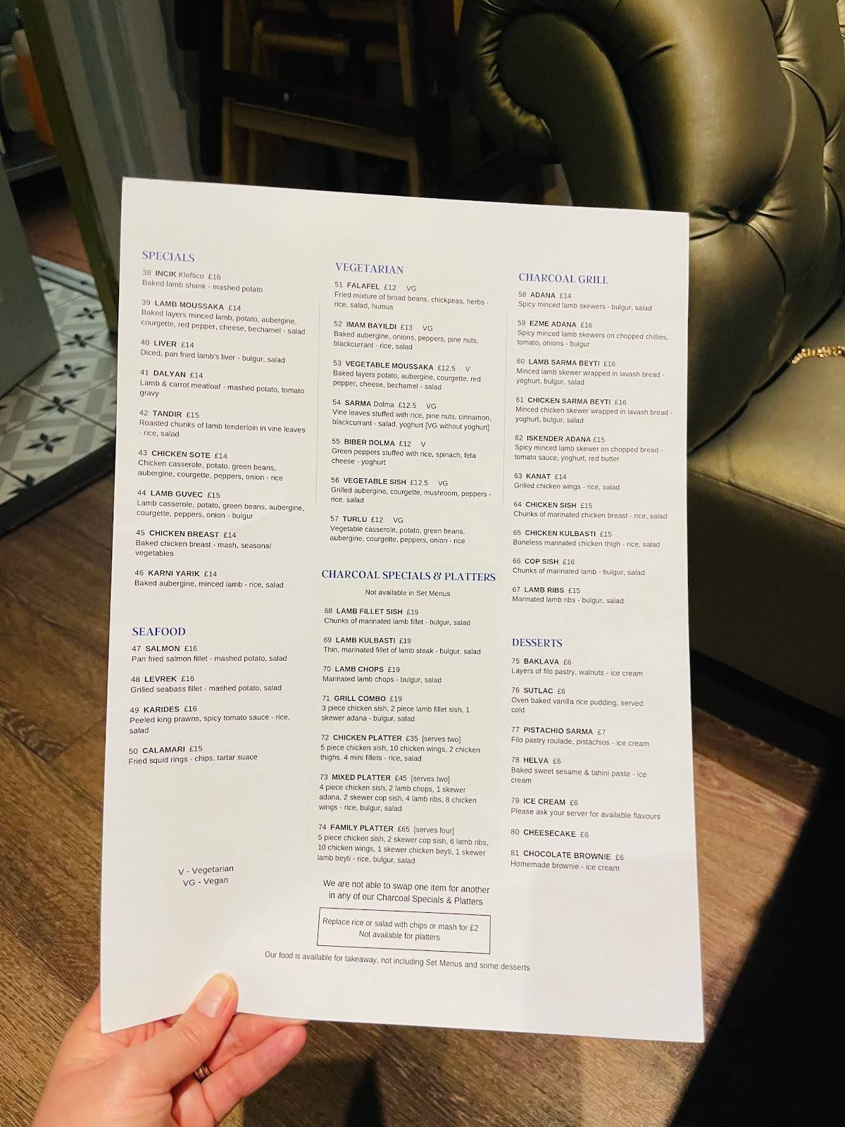 Menu at Gem of Kent restaurant, Maidstone