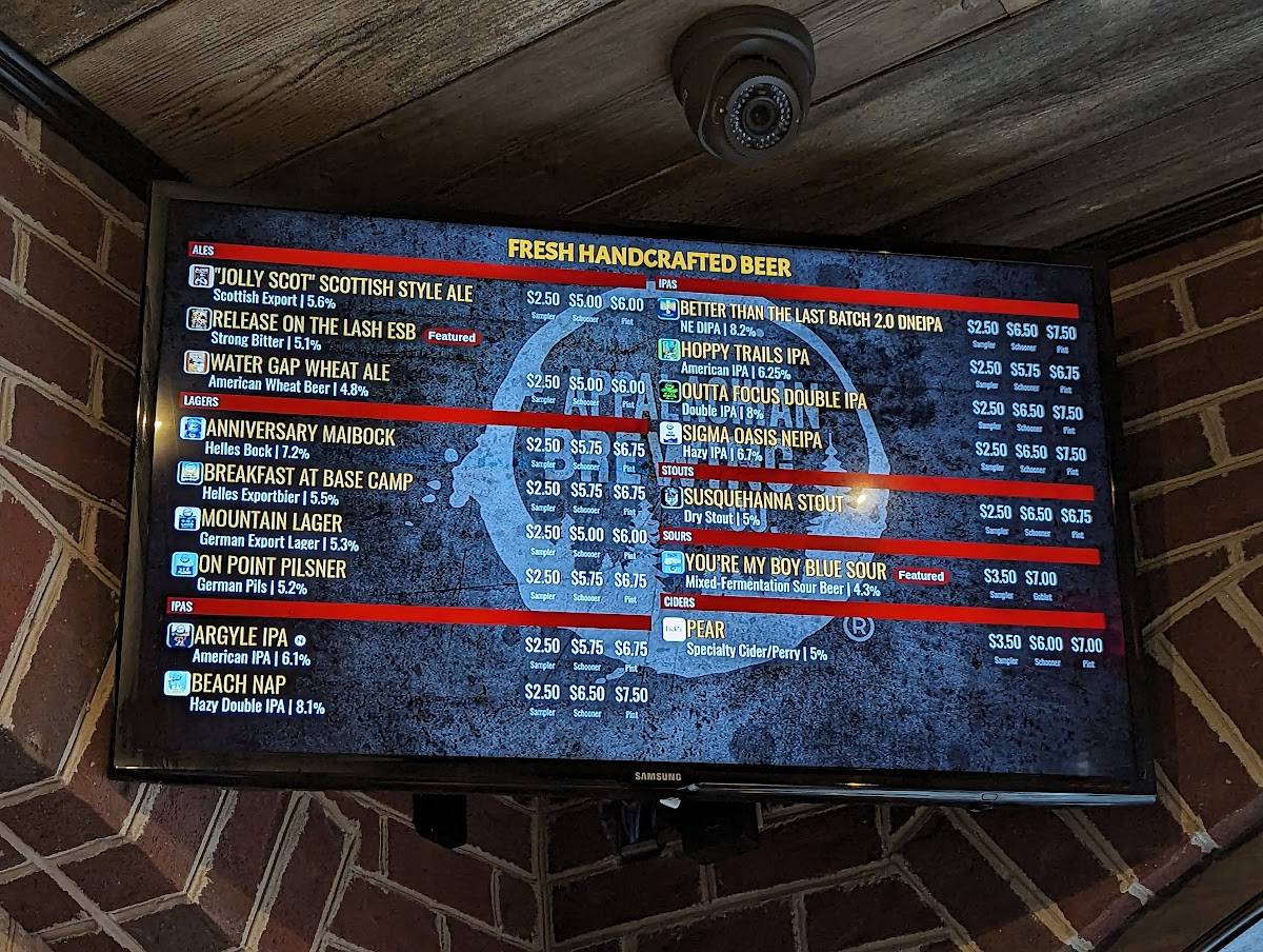 Menu at Appalachian Brewing Company of Gettysburg - Battlefield ...