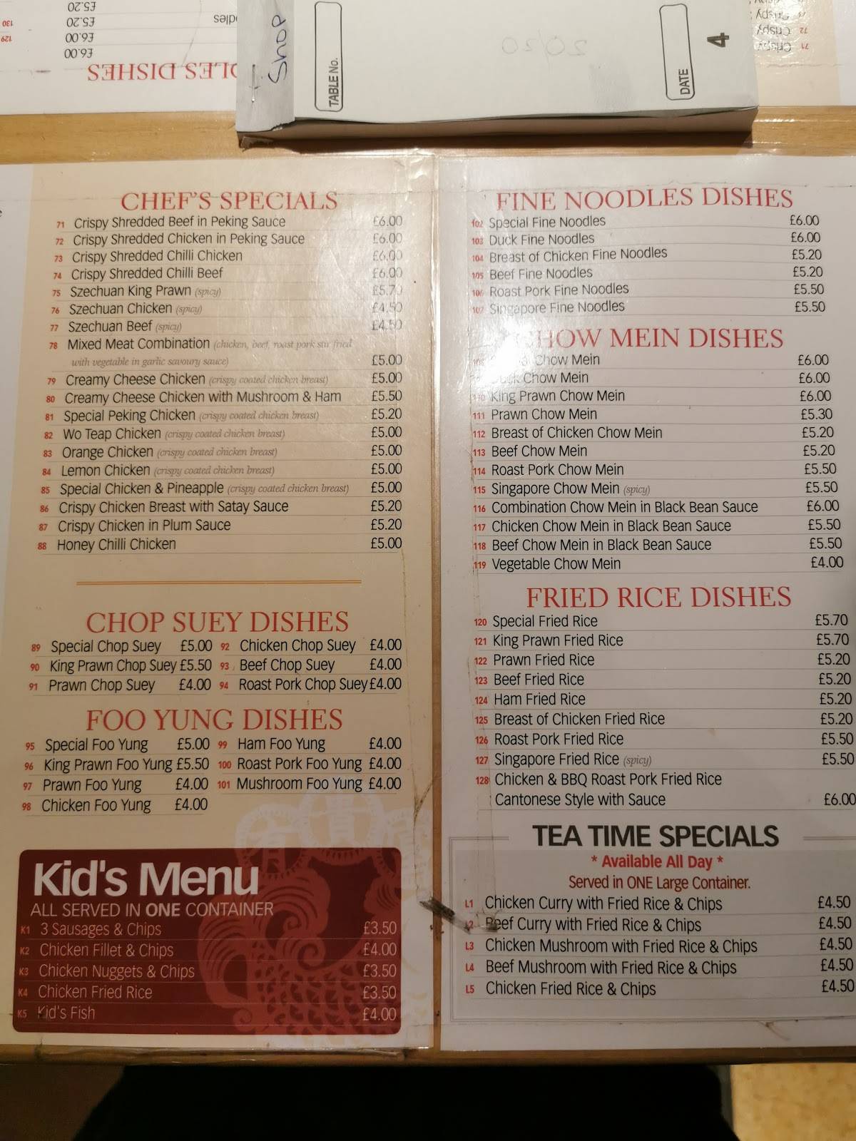 Menu at Golden star Chinese takeaway Mauchline fast food, Mauchline