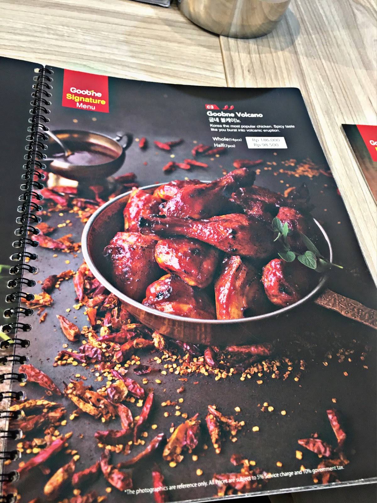 Menu at Goobne Chicken and Bar Kelapa Gading, North Jakarta