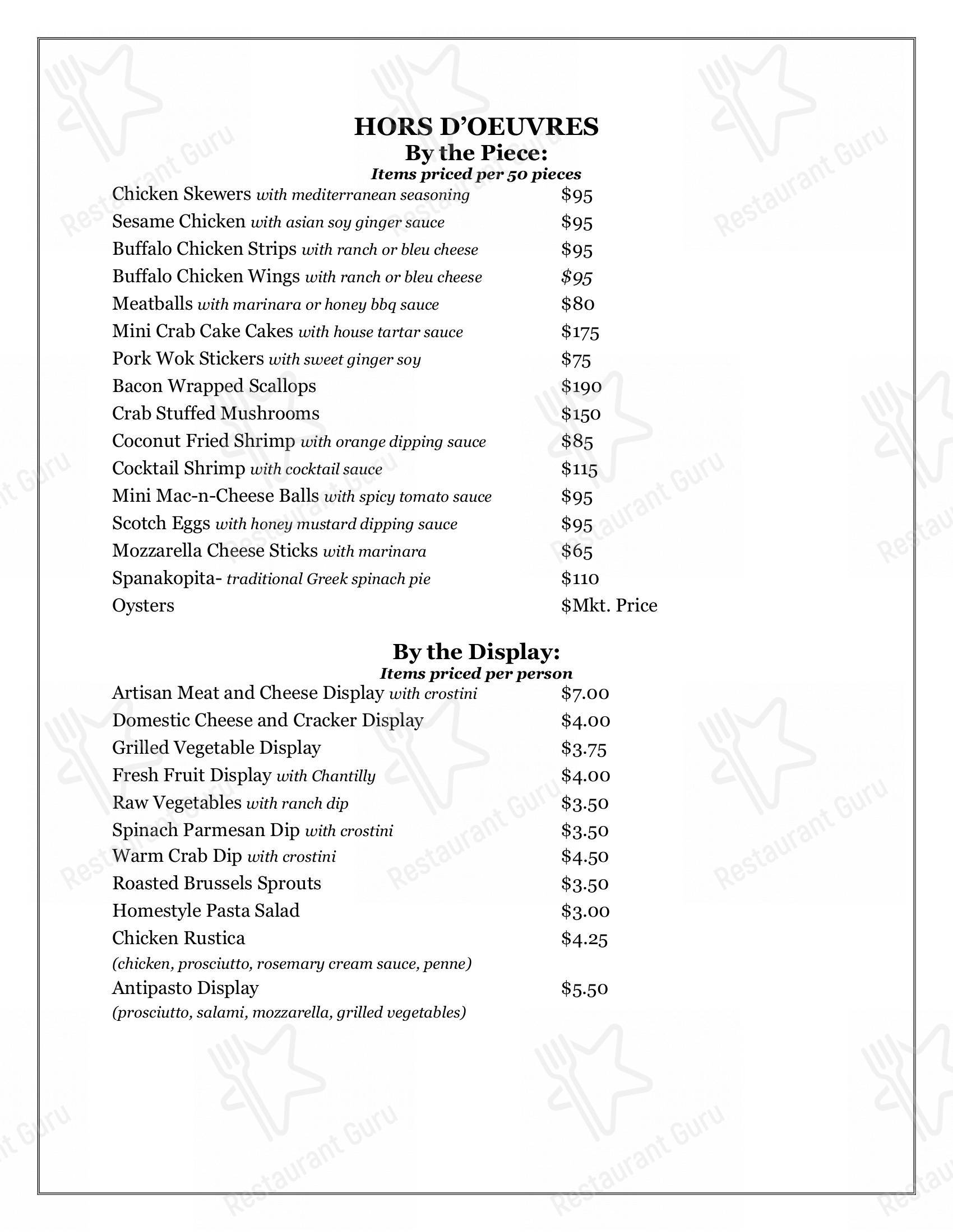 Menu at Great American Saloon steakhouse, Red Lion
