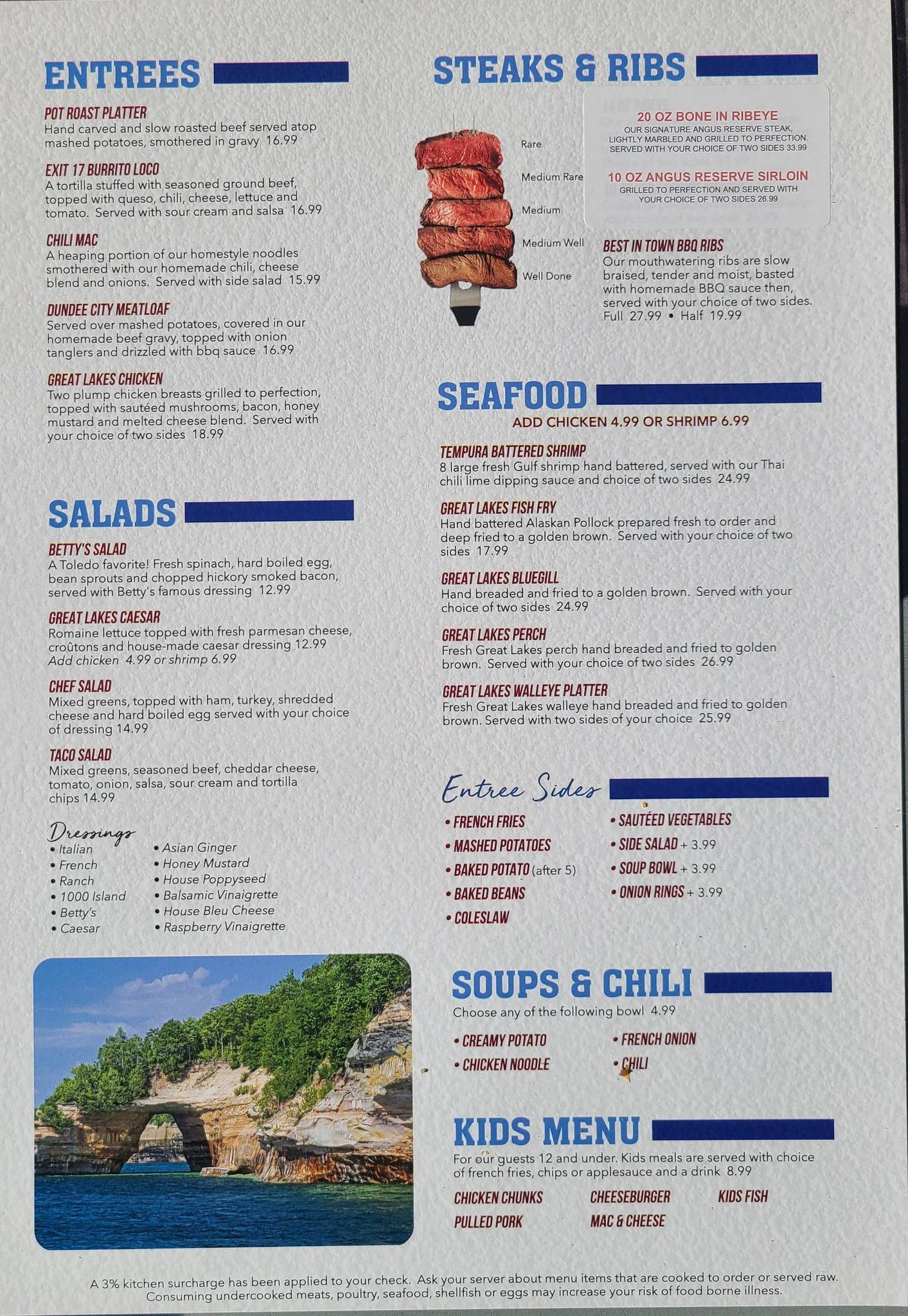 Menu at Great Lakes Eatery & Pub, Dundee