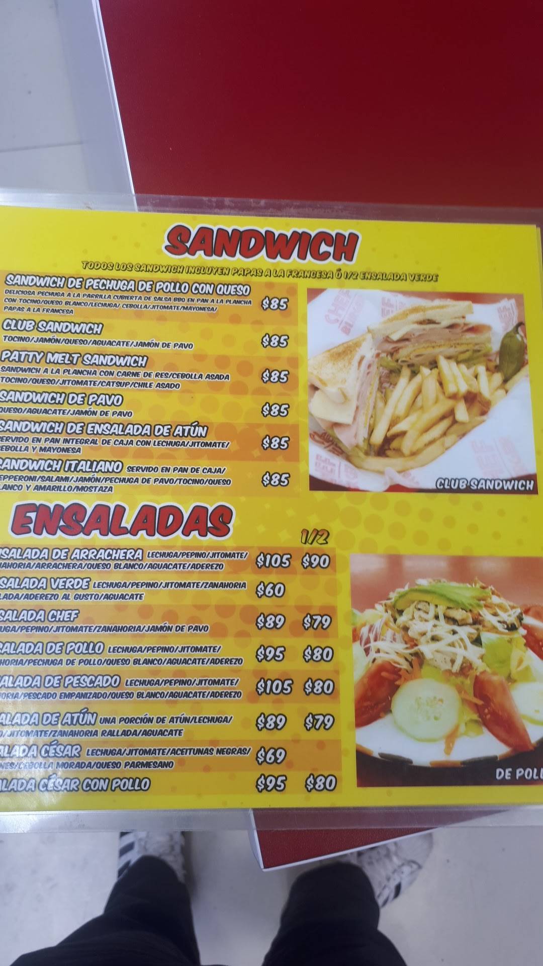 Carta del restaurante CHEF BURGER, Guadalupe