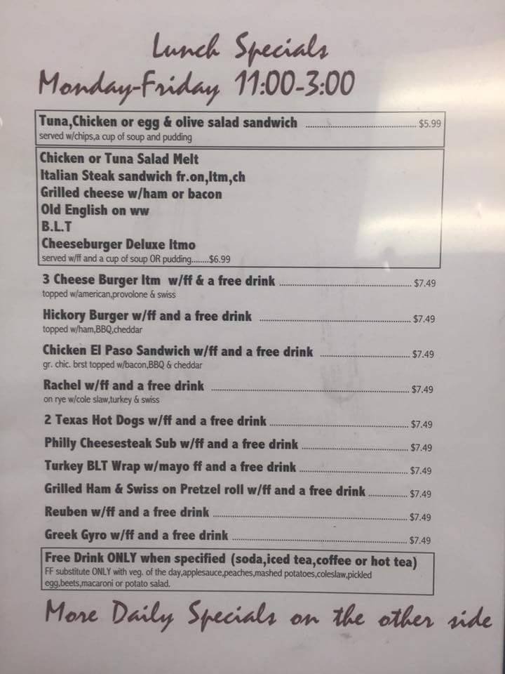 Menu at Hallamshire Family Restaurant, Hallam