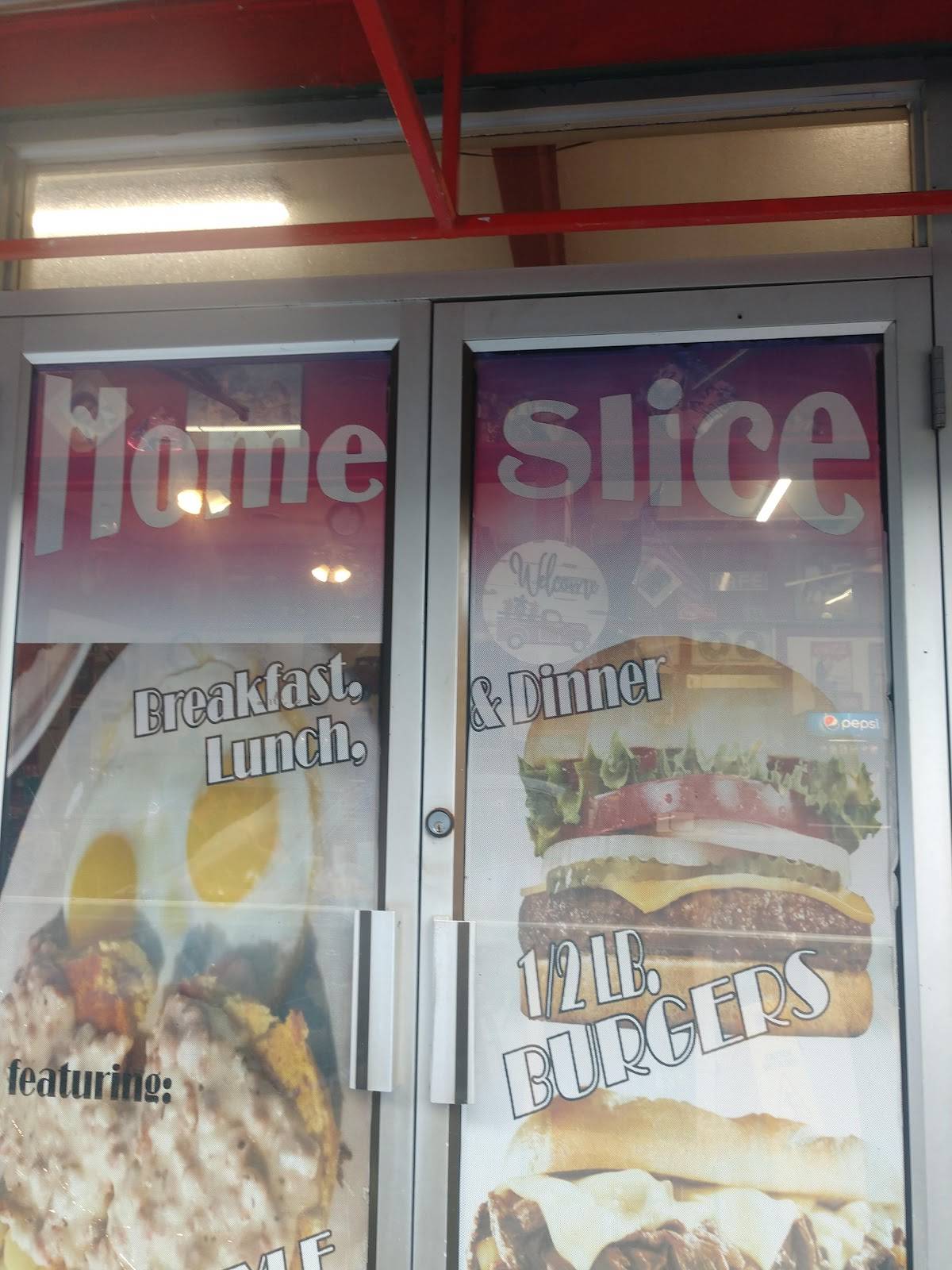 Menu at Home slice restaurant, Abingdon