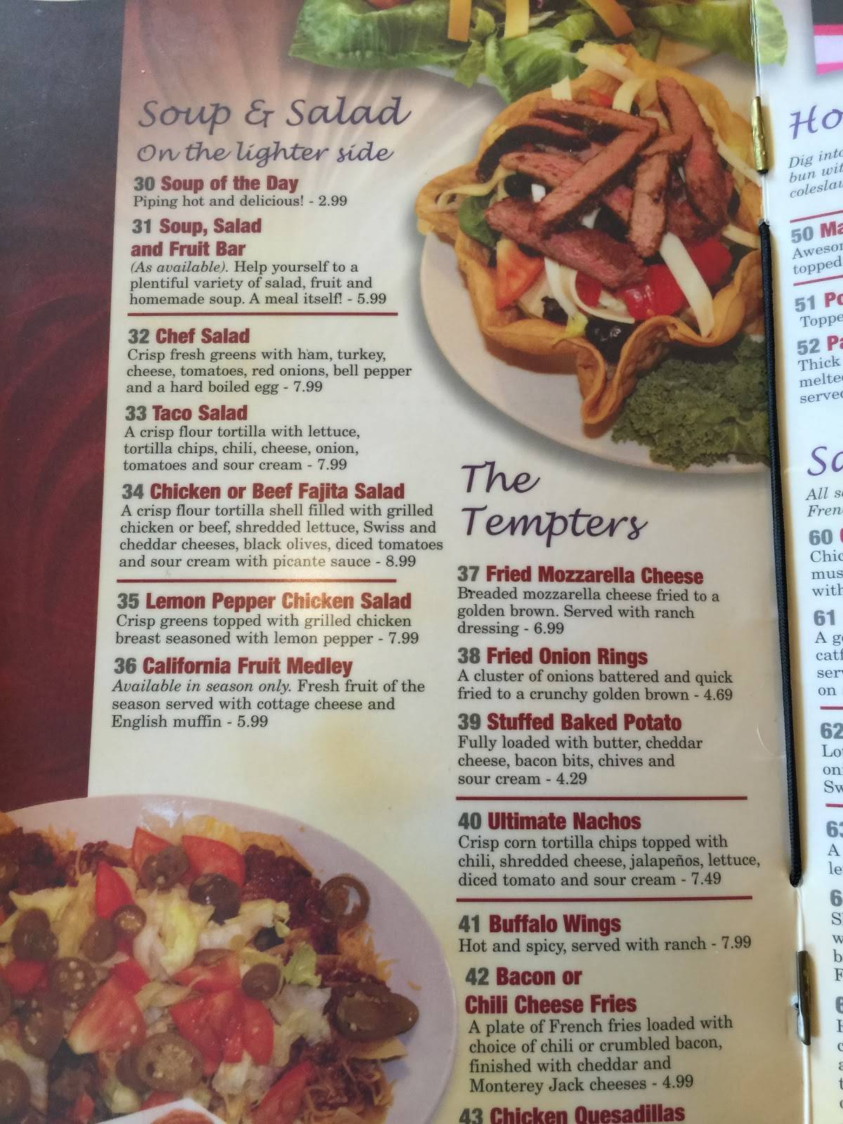 Menu at Hot Biscuit restaurant, Houston, John F Kennedy Blvd