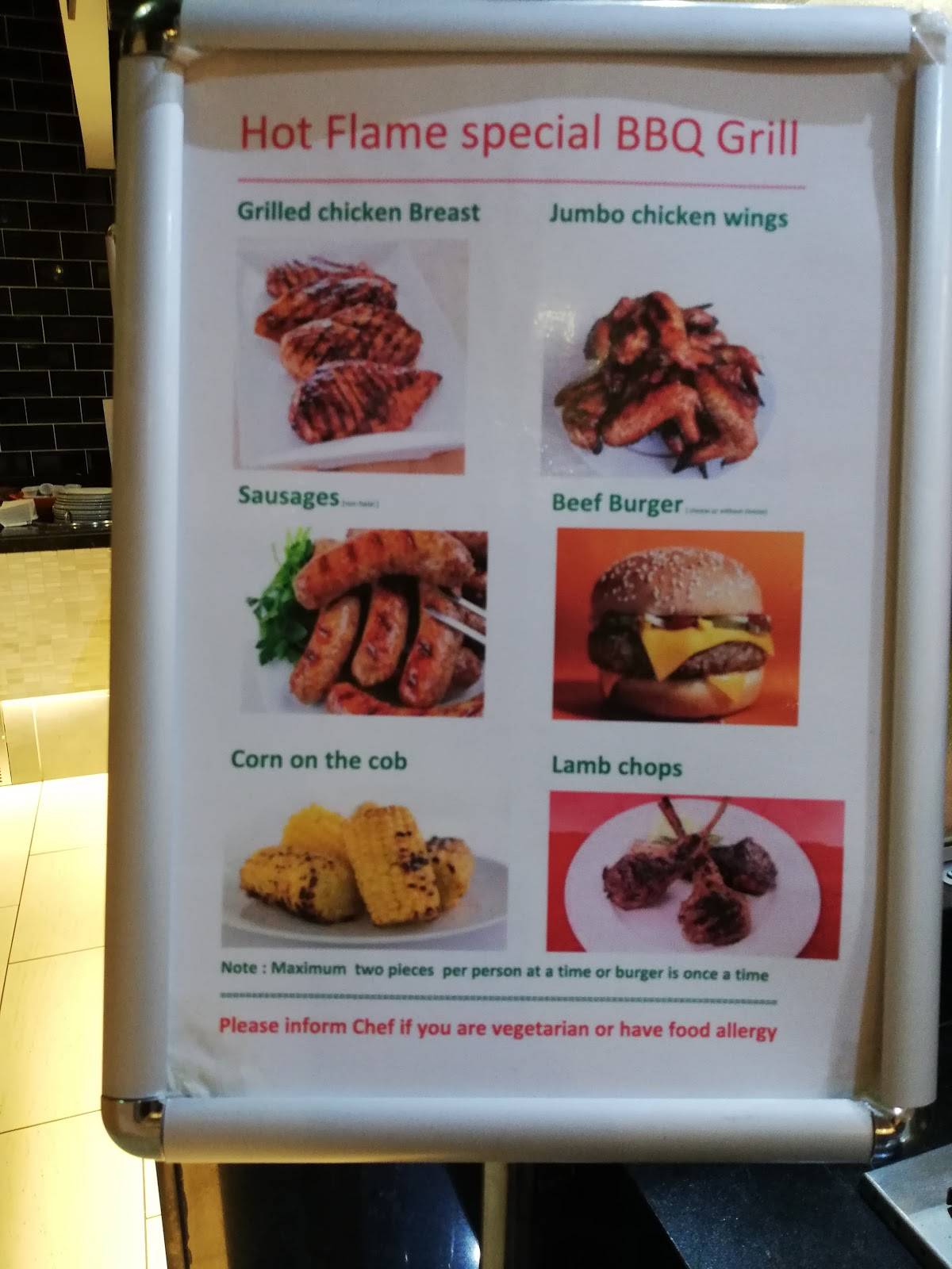 Menu at Hot Flame World Banquet restaurant, Livingston
