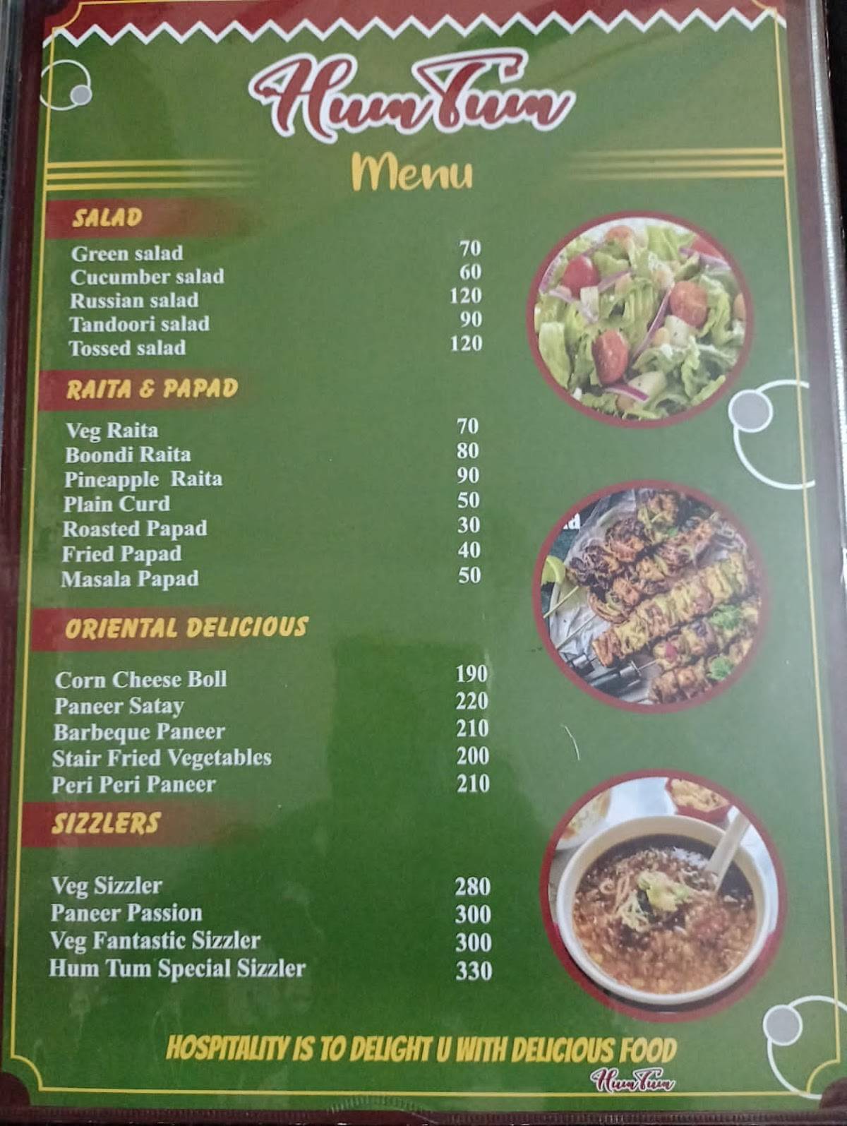 Menu at Hum Tum Masala Delight, Hyderabad, 6