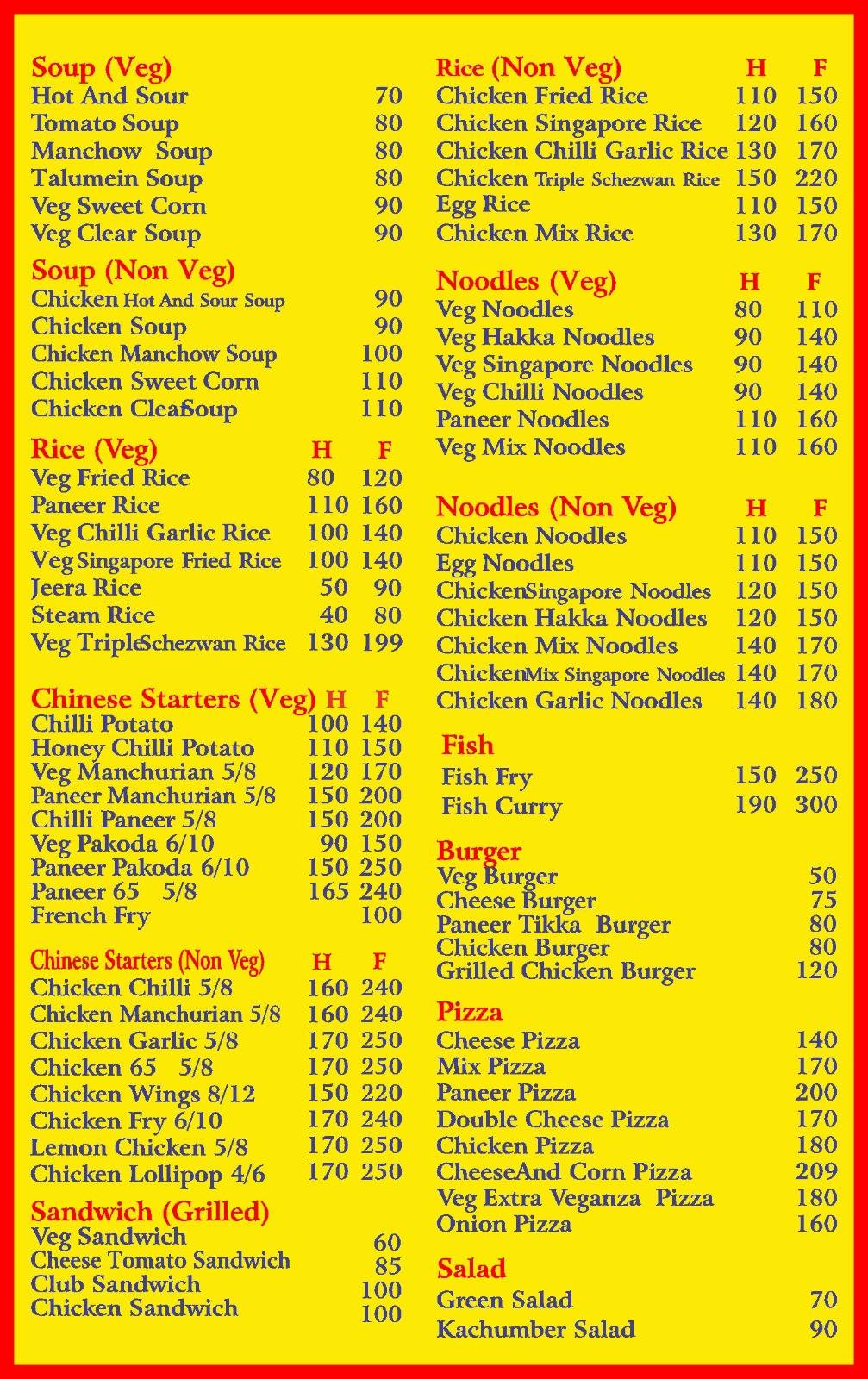 Menu at Hunger Hub Restaurant, Gorakhpur, Medical College