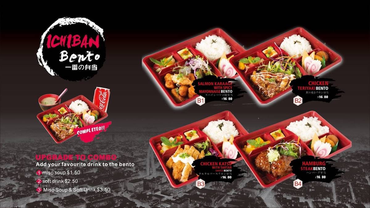 Menu at Ichiban Japanese Cuisine restaurant, Warrnambool