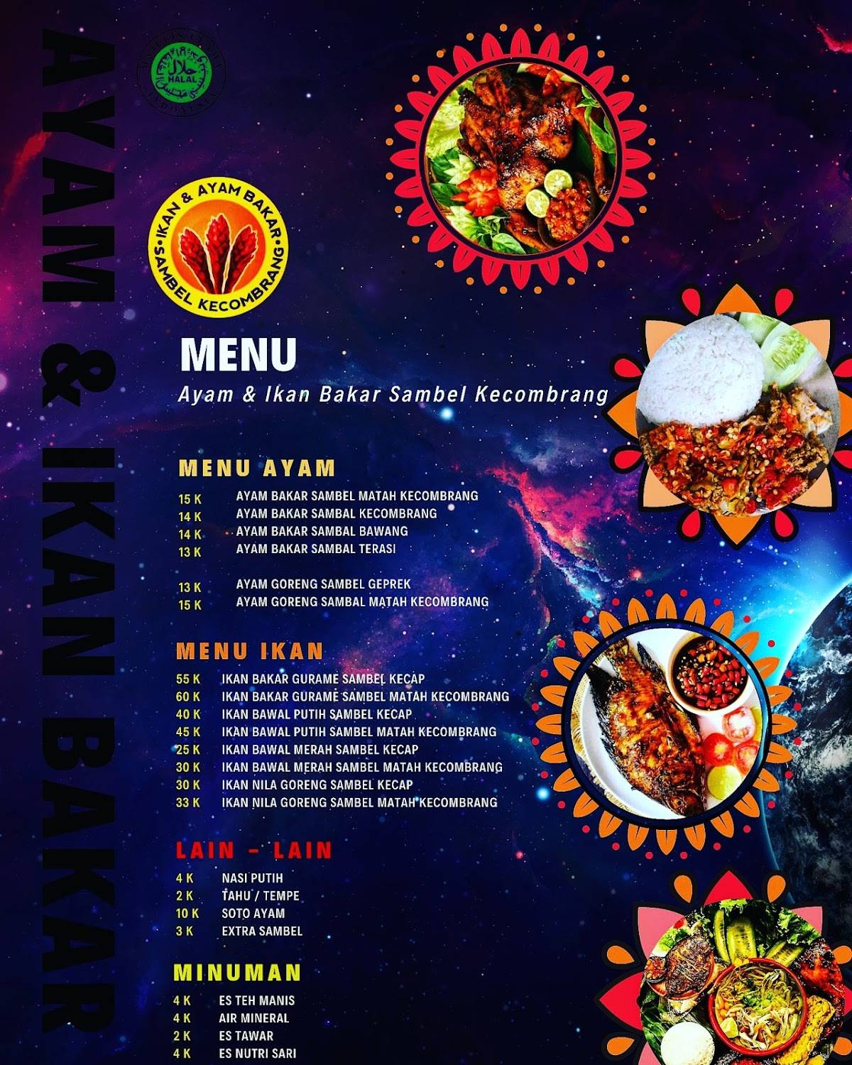 Menu at Ikan & ayam bakar sambal kecombrang restaurant, Bekasi Regency