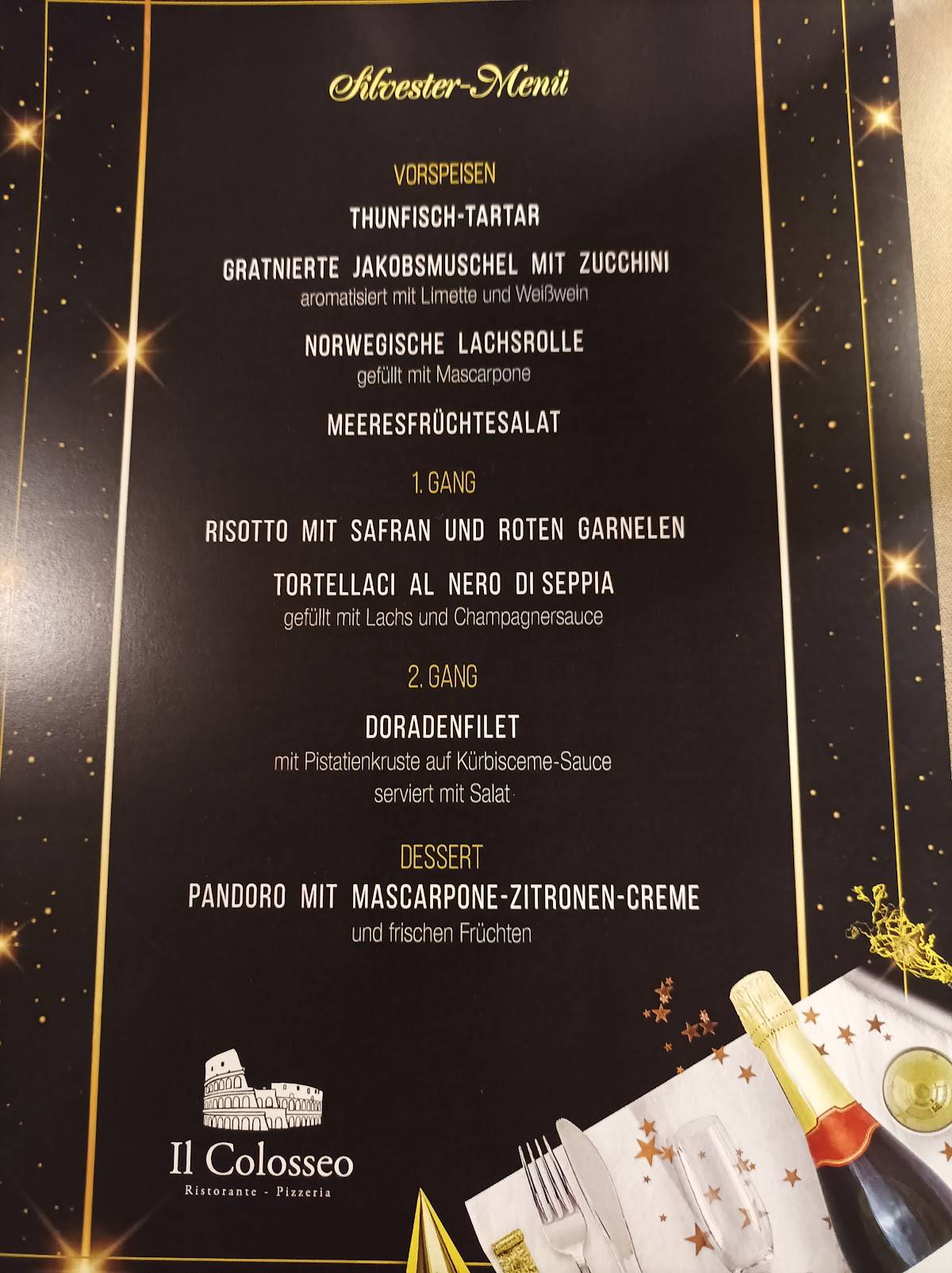 Speisekarte von Il Colosseo restaurant, Altötting