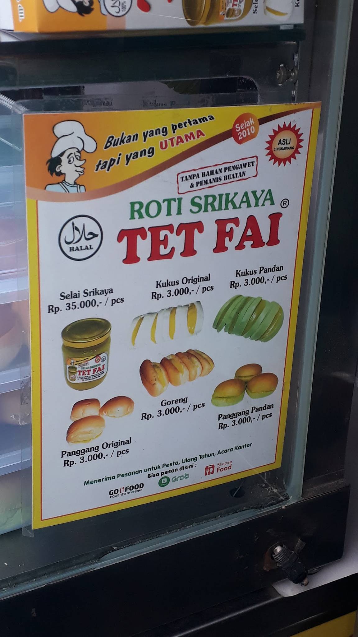 Carta de Roti Srikaya Tet Fai, West Jakarta, Jl. Krendang Raya No.39 A