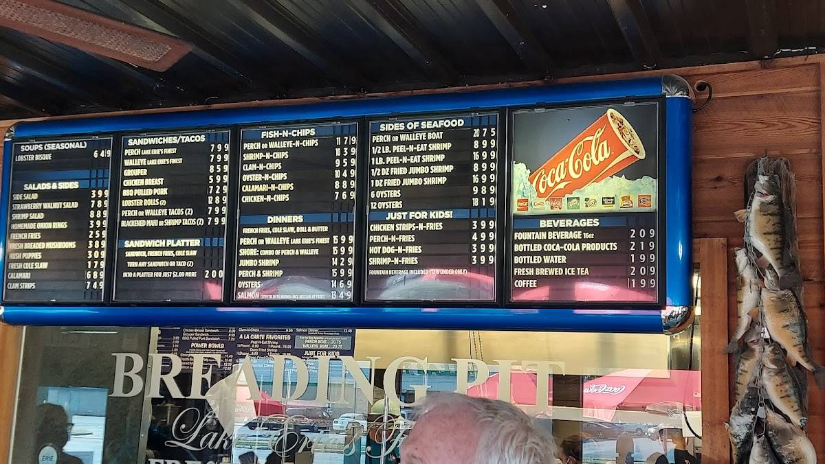 Menu at Jolly Rogers Seafood House restaurant, Port Clinton
