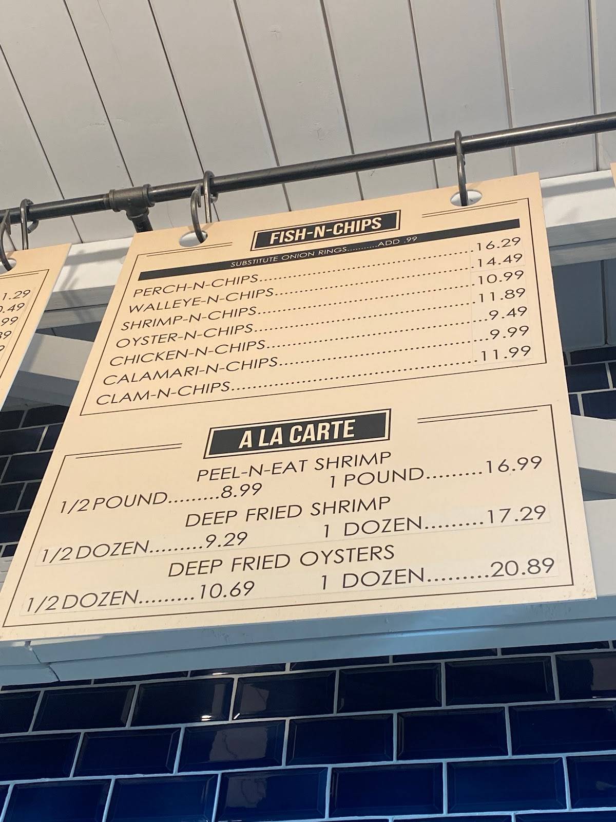 Menu at Jolly Rogers Seafood House restaurant, Port Clinton