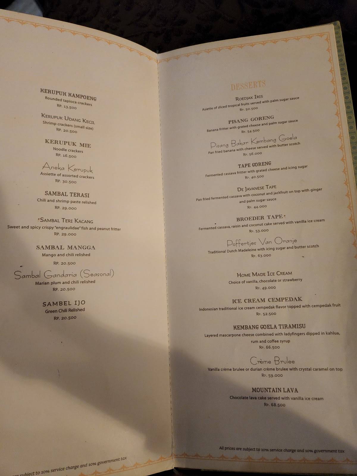 Menu at Kembang Goela Restaurant, Jakarta, Jl. Jend. Sudirman No.Kav. 47-48