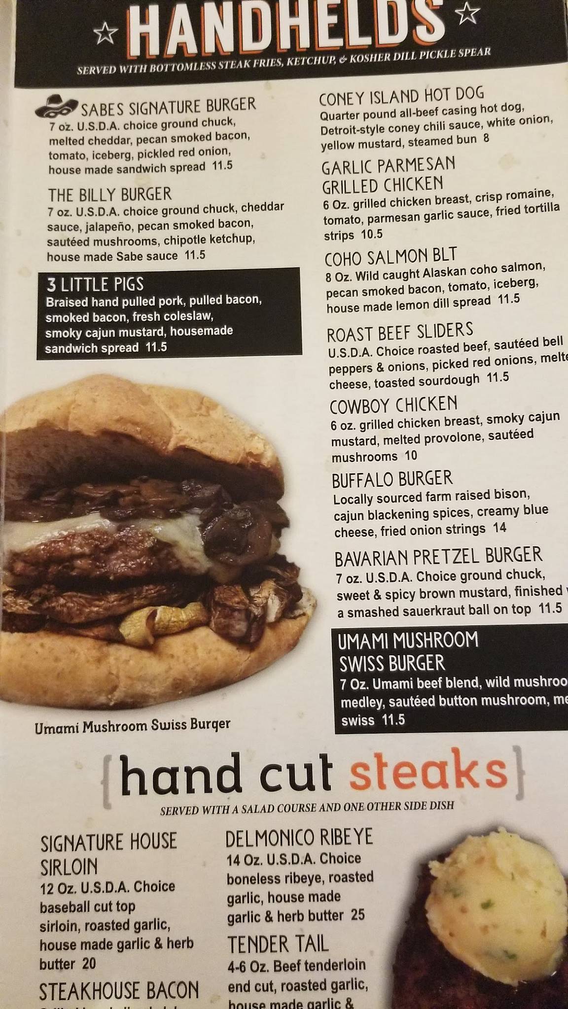 Menu at KemoSabes Roadhouse Grill - Fostoria, OH restaurant, Fostoria