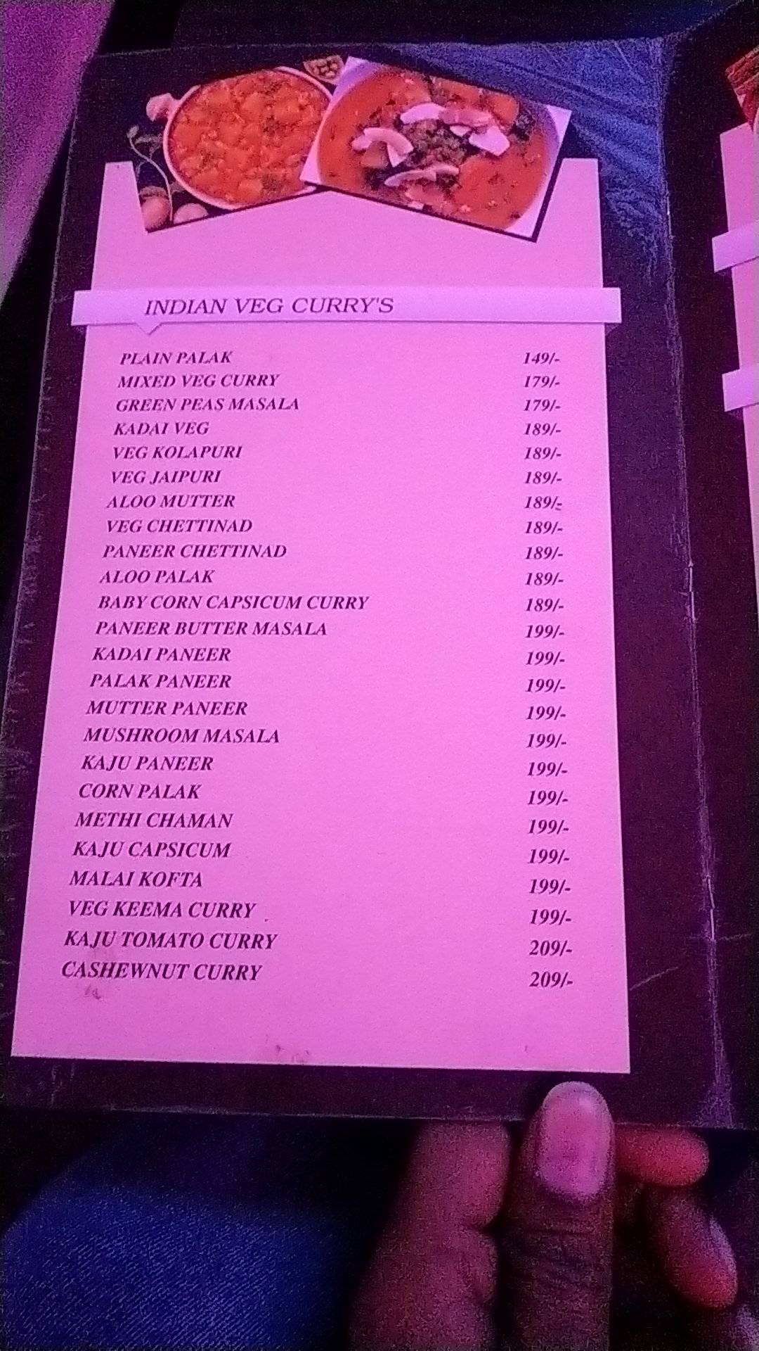 Menu at Klub F5 Coffee Shop, Vijayawada, 2nd St