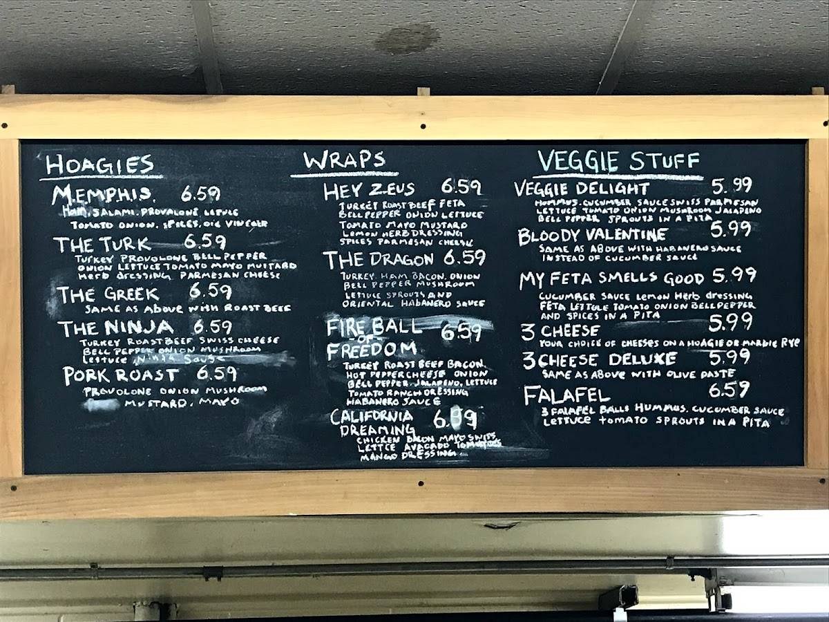 Menu at Kwik Chek restaurant, Memphis