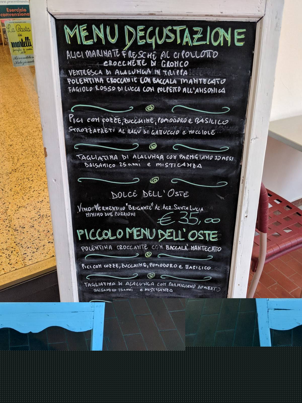 Speisekarte von L'Oste Dispensa restaurant, Giannella, Strada ...