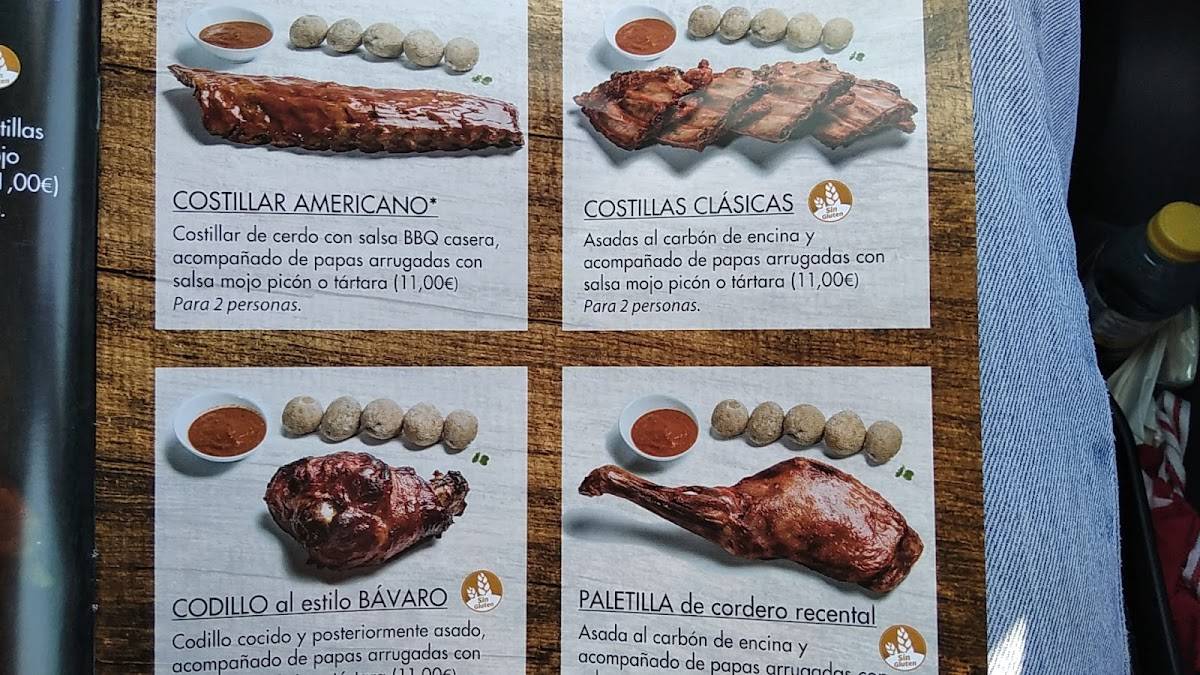 Carta de parrilla La Casa de las Brasas, Rivas-Vaciamadrid