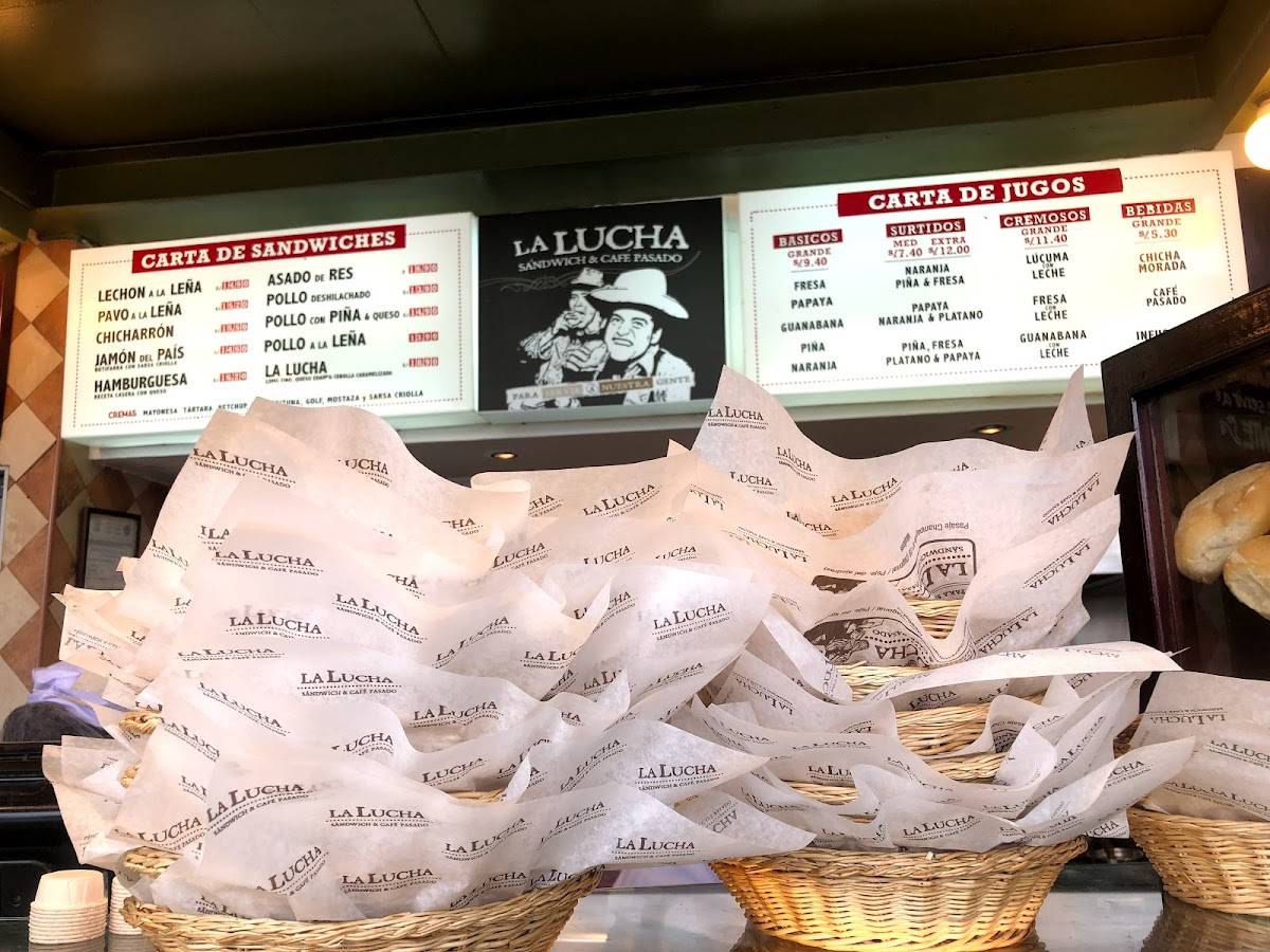 Carta del restaurante La Lucha Sanguchería Criolla, Miraflores, Av. Sta ...