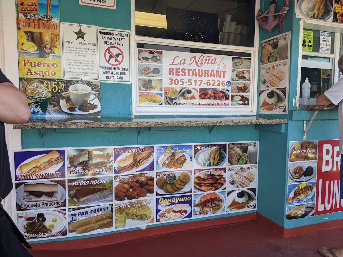 Menu at La Niña Restaurant, Marathon, Overseas Hwy