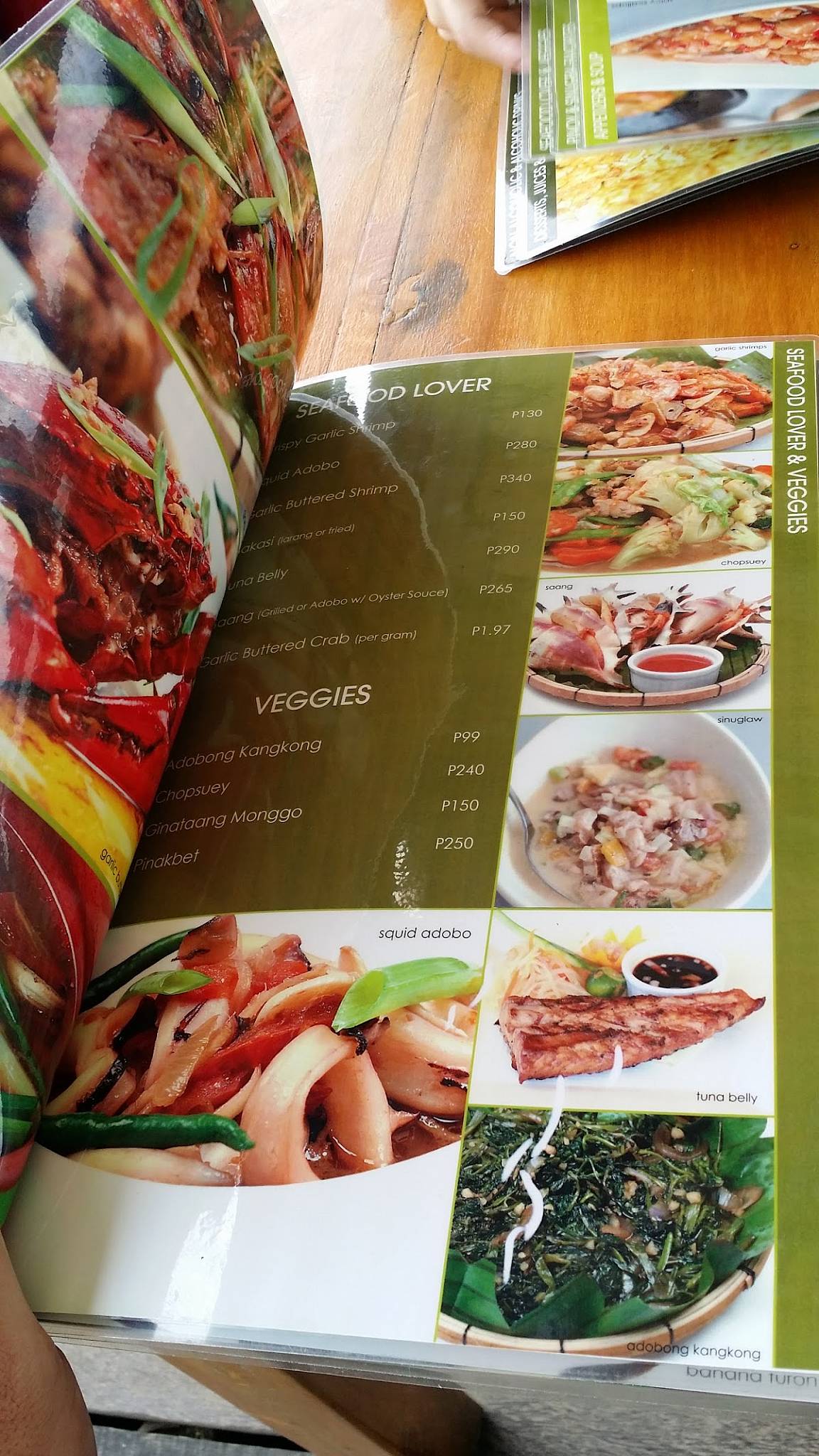 Menu at Lantaw Floating Native Restaurant - Cordova, Cebu City