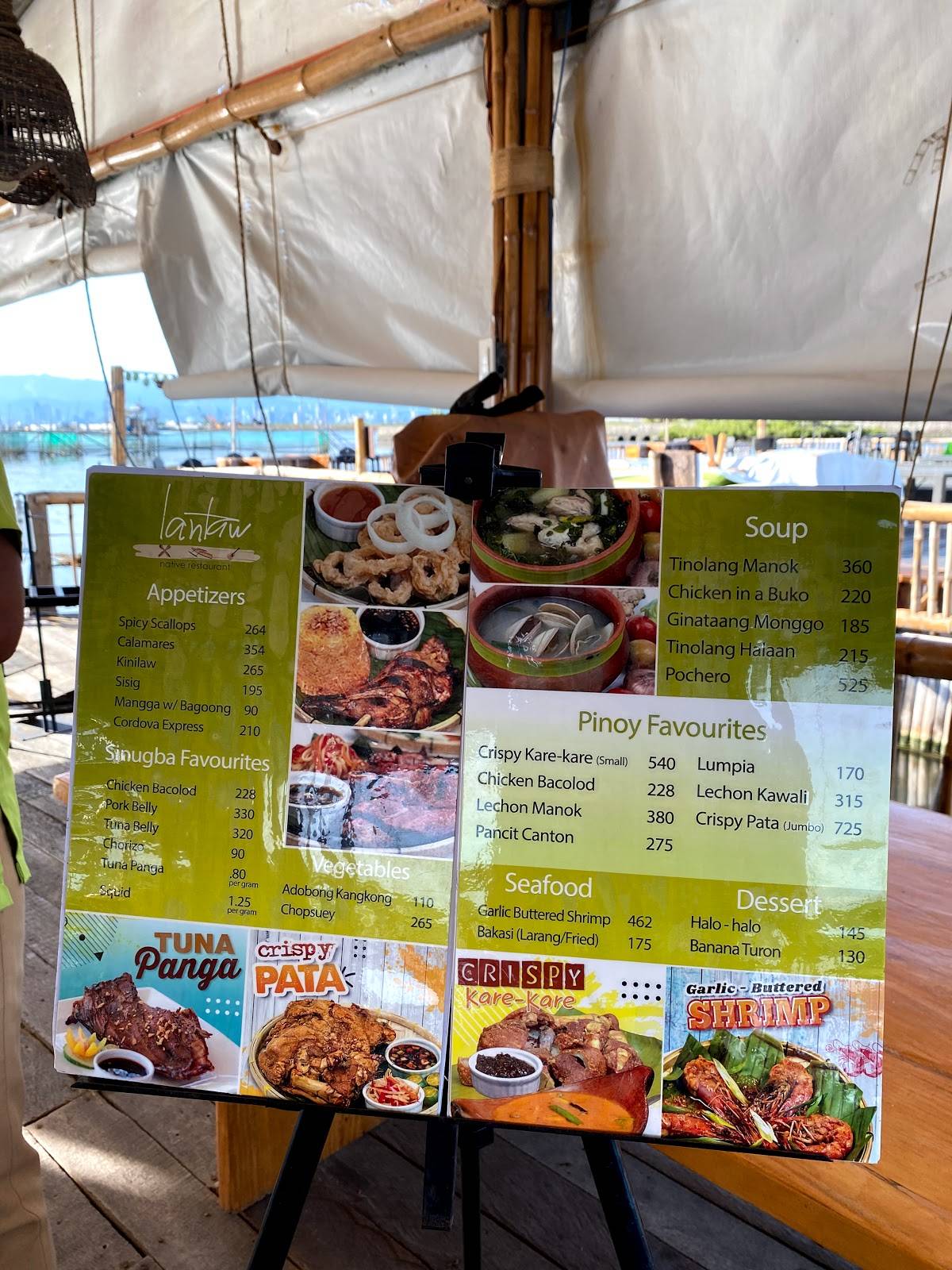 Menu at Lantaw Floating Native Restaurant - Cordova, Cebu City