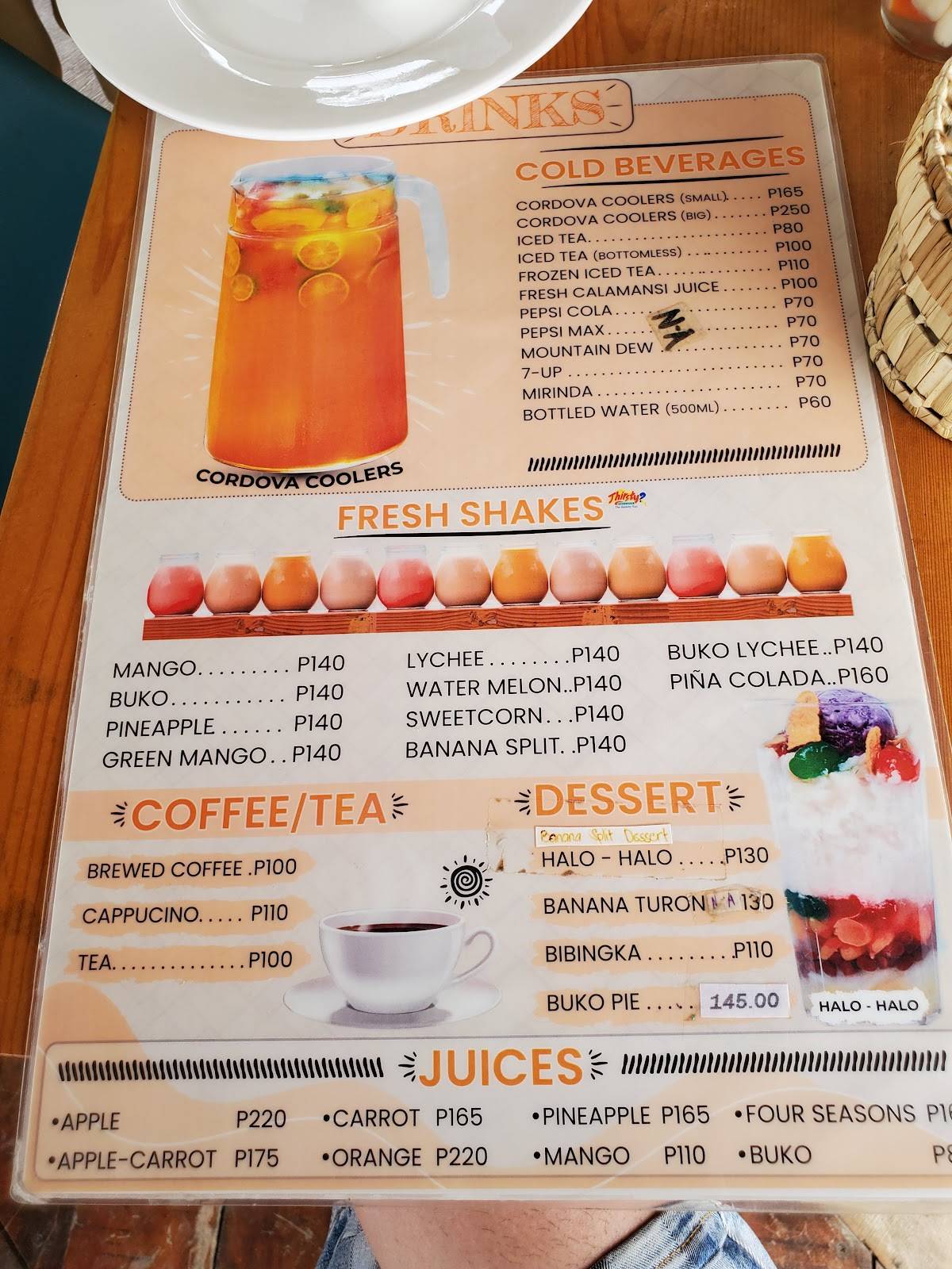 Menu at Lantaw Floating Native Restaurant - Cordova, Cebu City