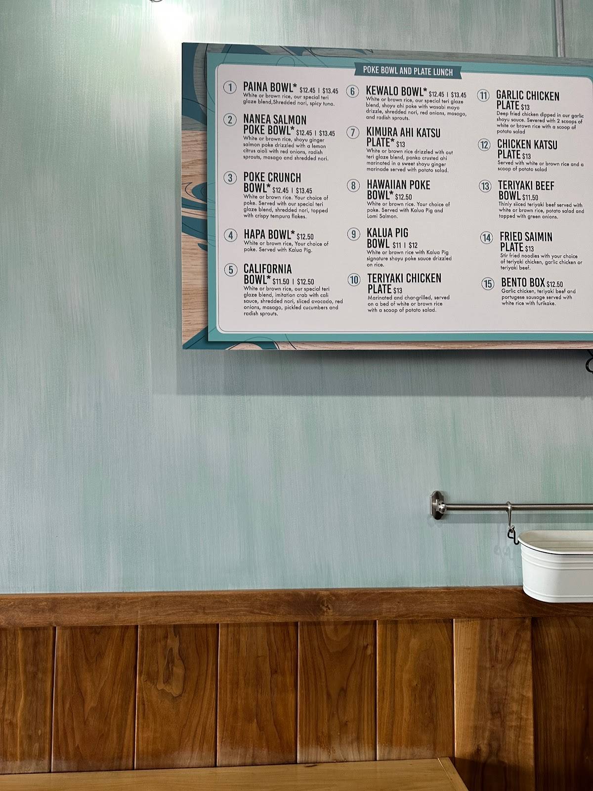 Menu at Paina Cafe, Las Vegas