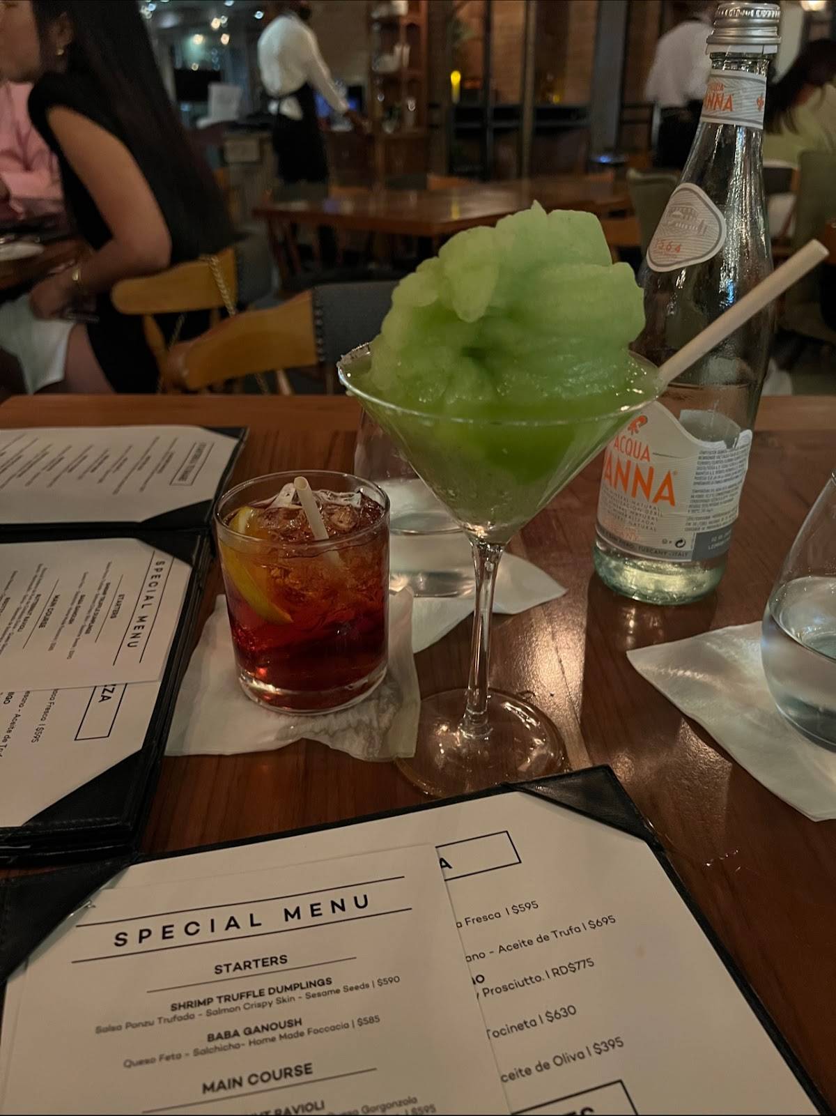 Menu at Laurel restaurant, Santo Domingo