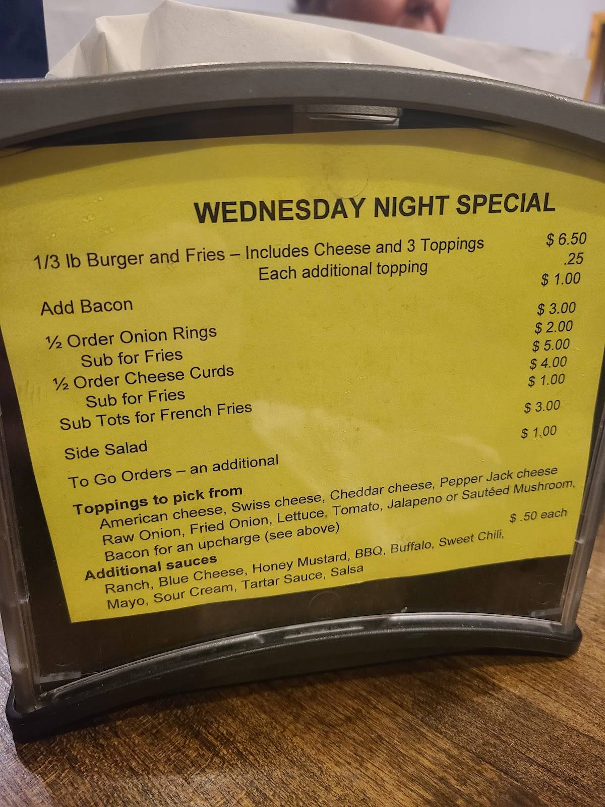 Menu at Lazy River pub & bar, River Falls