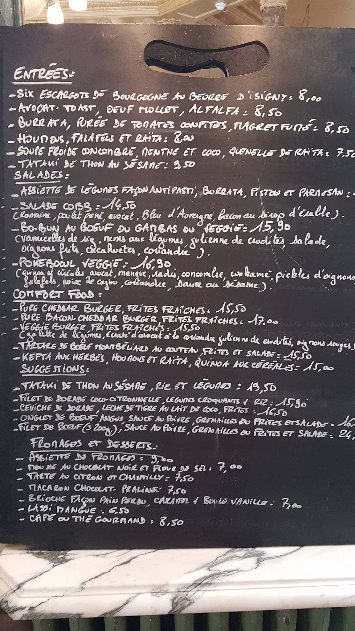 Carta de Le Pure Café, Paris, 14 Rue Jean-Macé