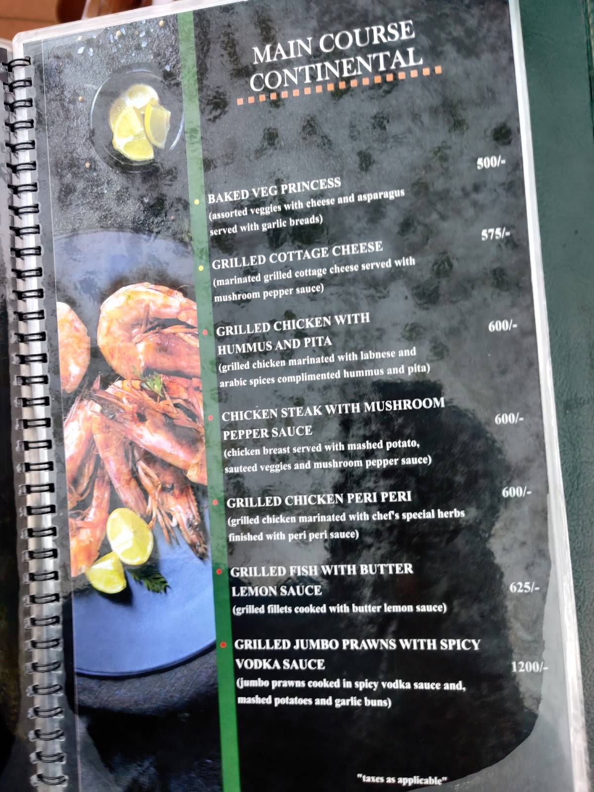 Menu at Liquid Lounge, Kanpur, 118/54-55