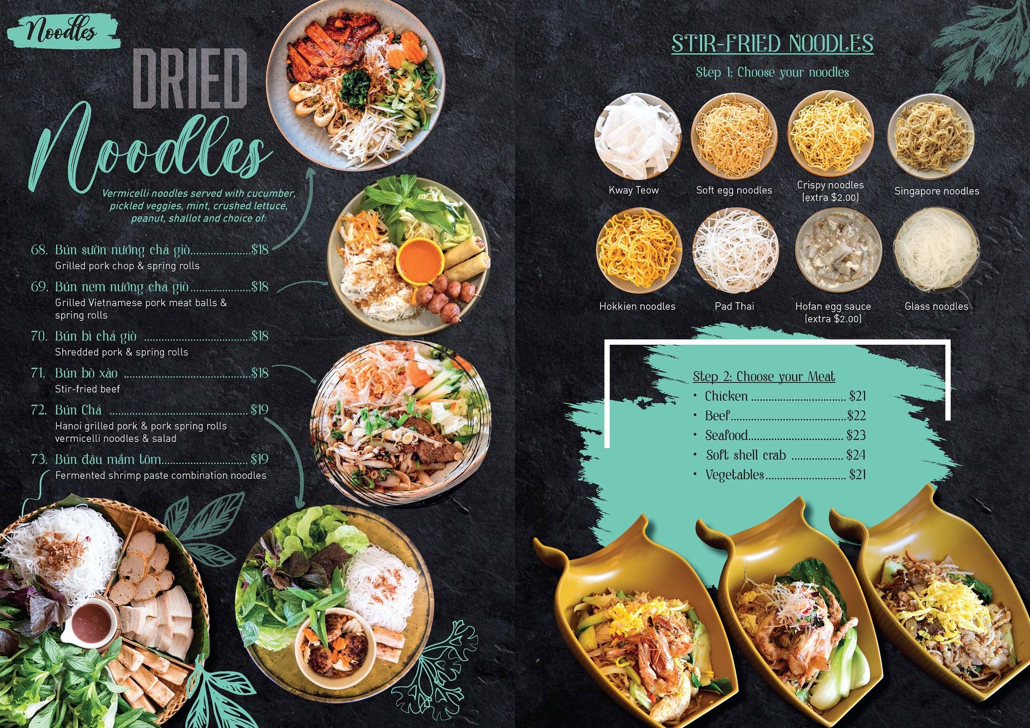 Menu at Little Viet Restaurant, Morley